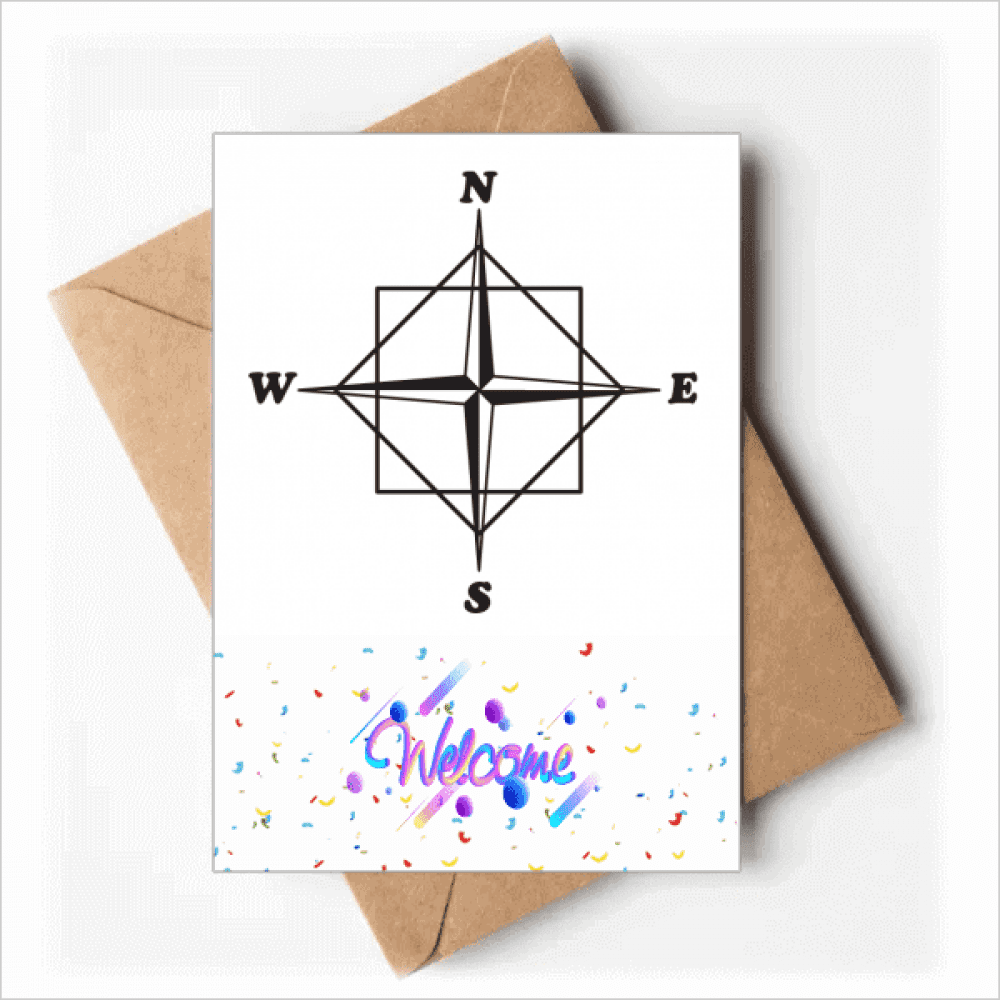 Pointer Direction Compass Welcome Back Greeting Cards Envelopes Blank ...