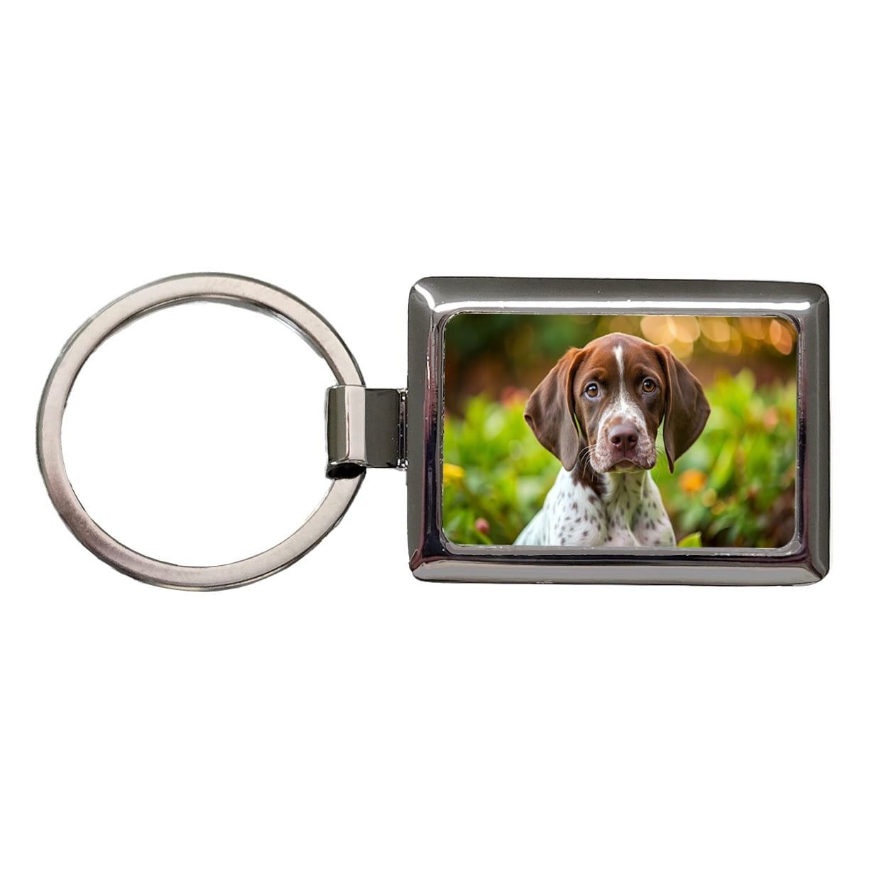 Pointer Dog Puppy Photo Metal Rectangle Keychain - Walmart.com