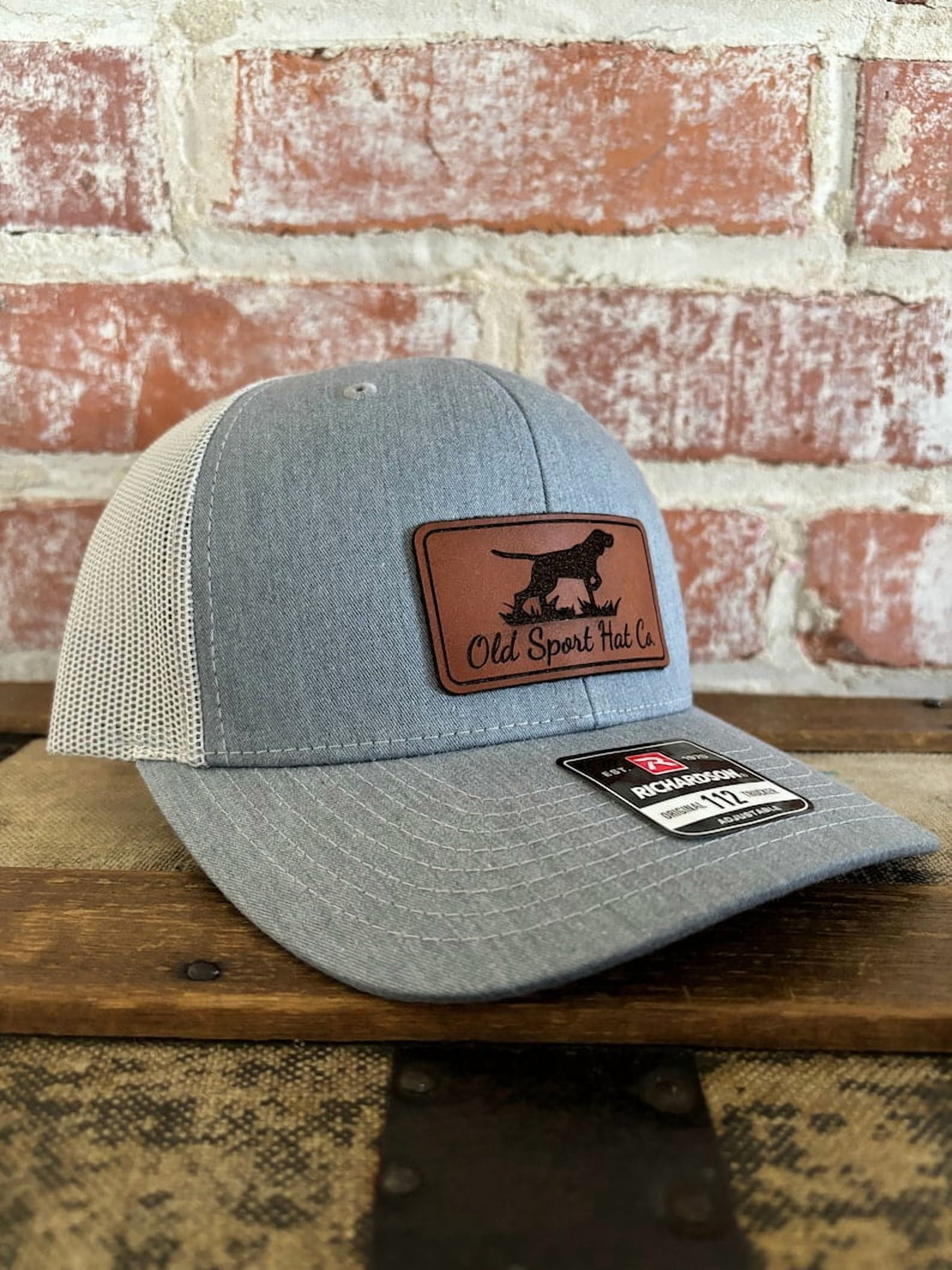 Pointer Dog leather patch Hat, Richardson 112, trucker hat - Walmart.com