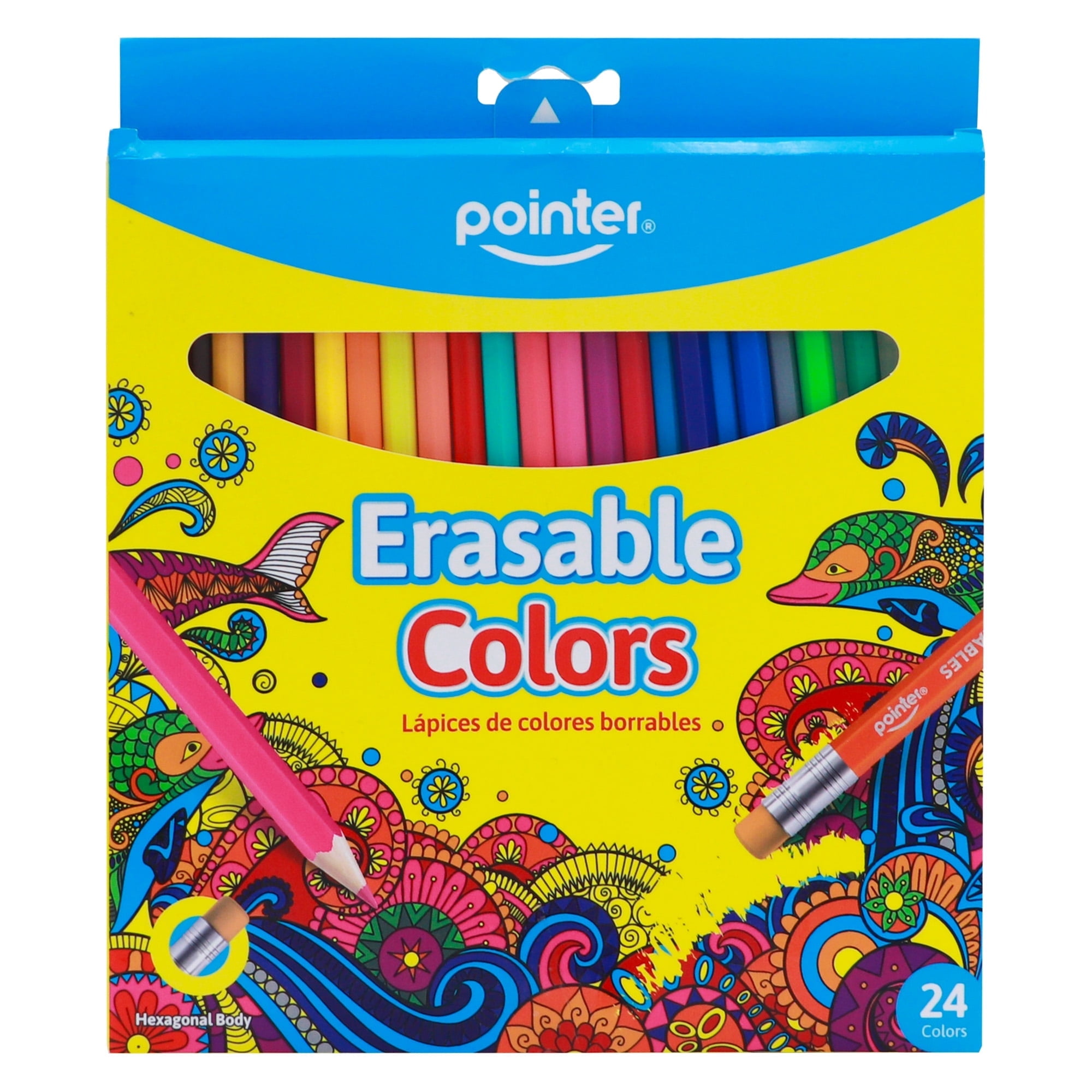Pointer Erasable Colored Pencils 24 Count - Walmart.com
