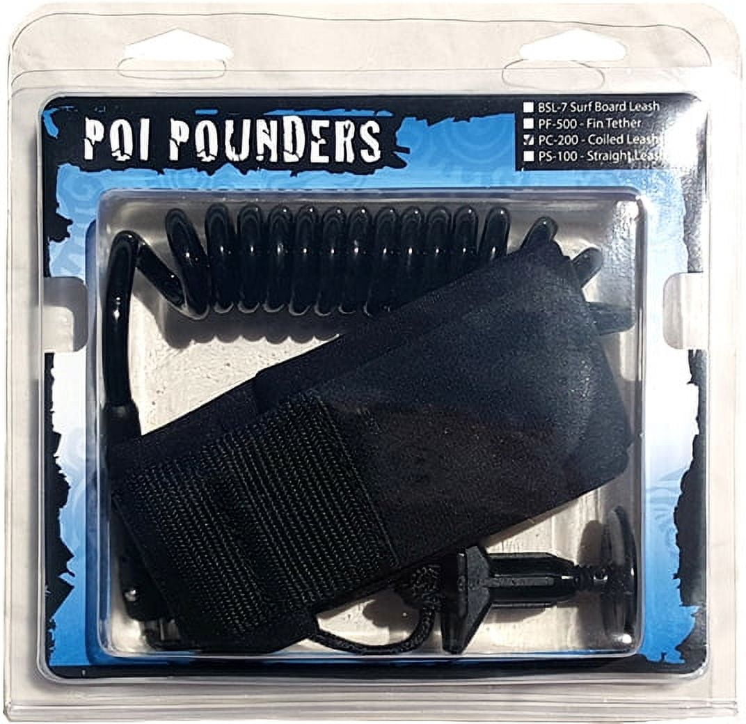 Poipounders Poi Pounder 4ft Bdybrd Coil Leash - Walmart.com