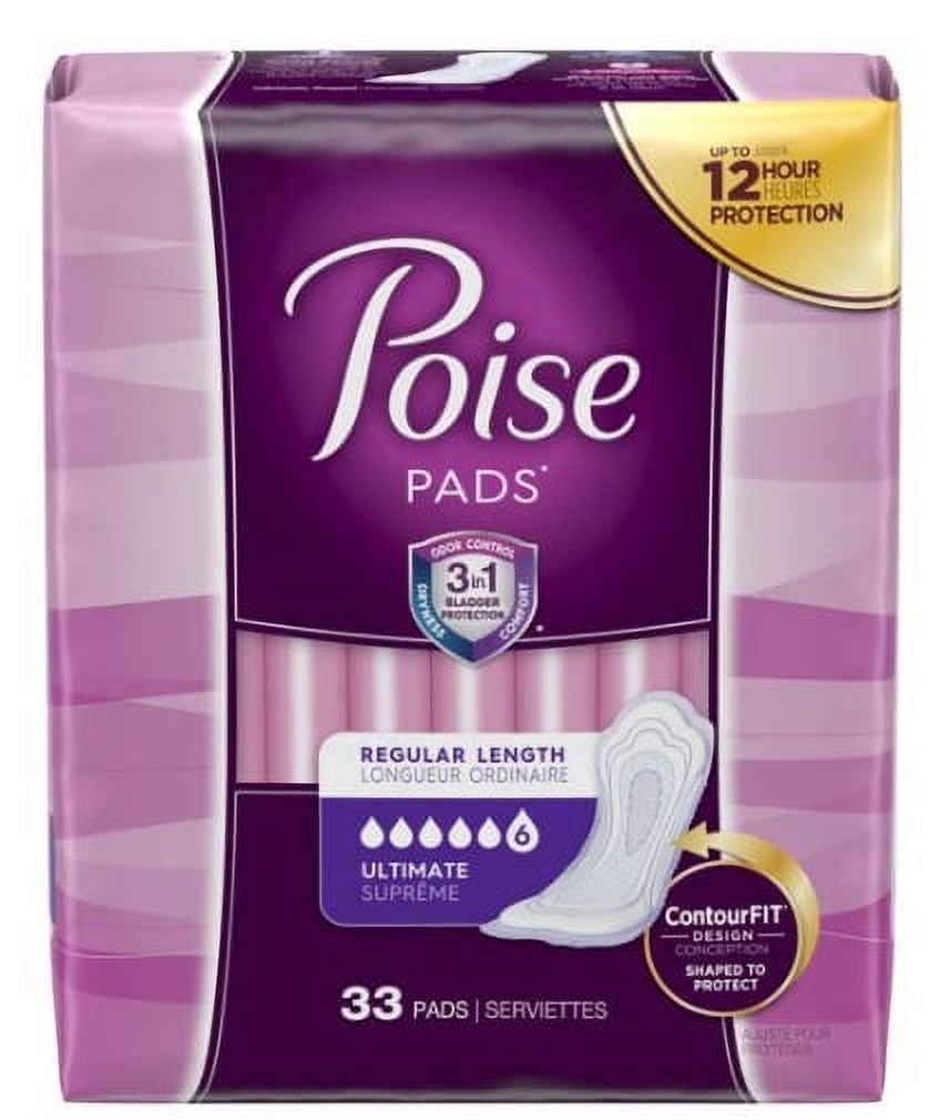 Poise Bladder Control Pad 3-1/2 X 16 Inch Heavy Absorbency Absorb-Loc ...