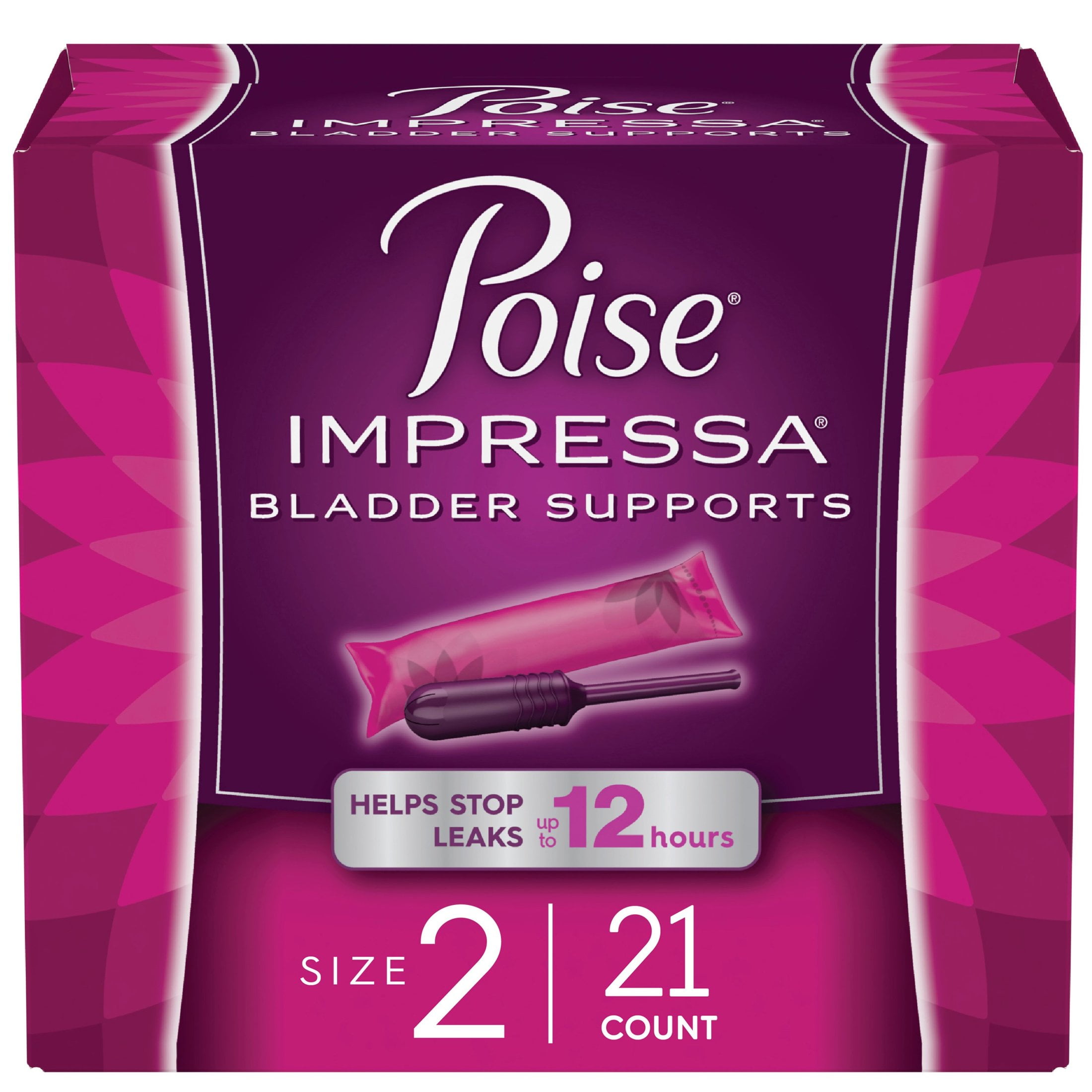 Poise Impressa Women's Incontinence Bladder Support for Women, Size 2 ...