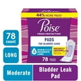 Poise Incontinence Pads for Women, 4 Drop Moderate Absorbency, Long ...