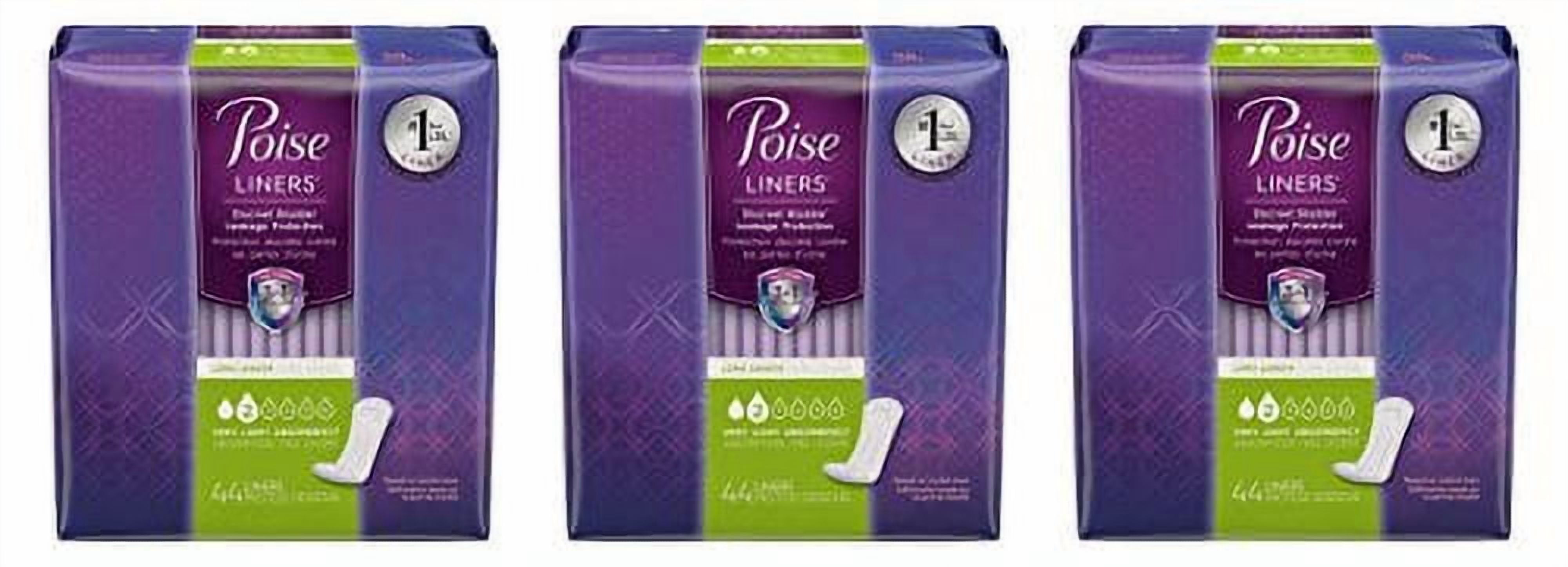 Poise Liners for Light Bladder Leakage, Long Length, Very Light ...