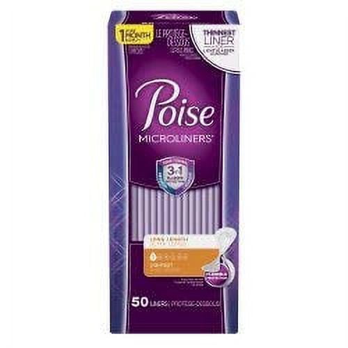 Poise Microliners Bladder Control Pad 6.9 Inch Length Light Absorbency ...