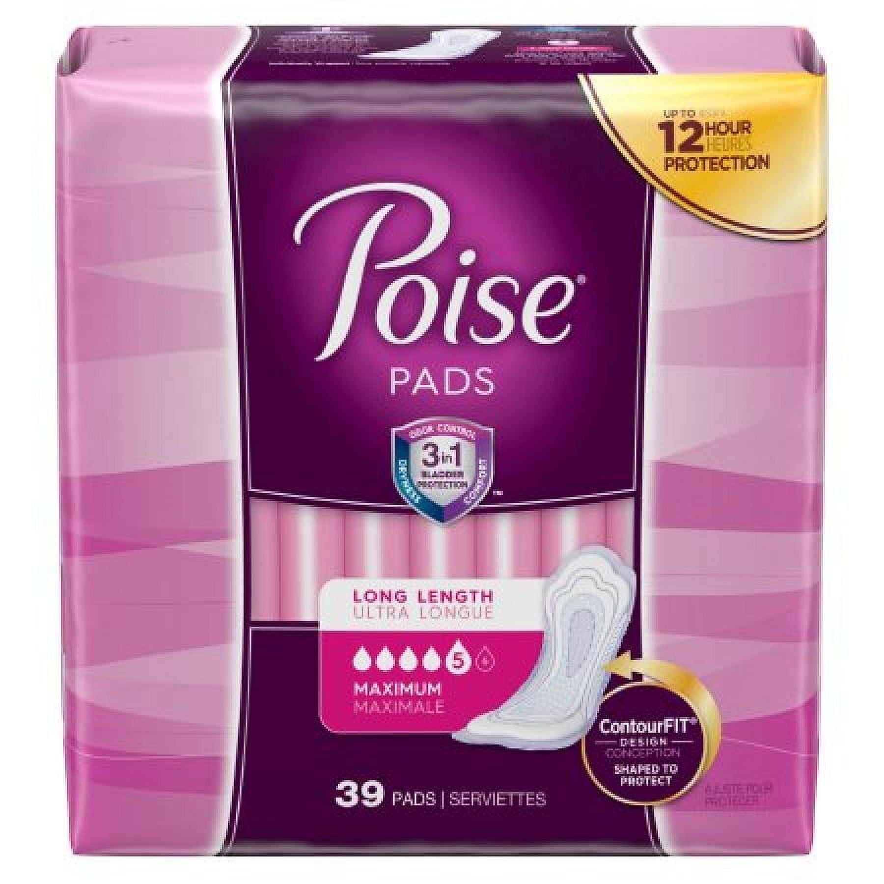 Poise Pads, Female, Absorb-Loc Core, Heavy Absorbency, One Size Fits ...