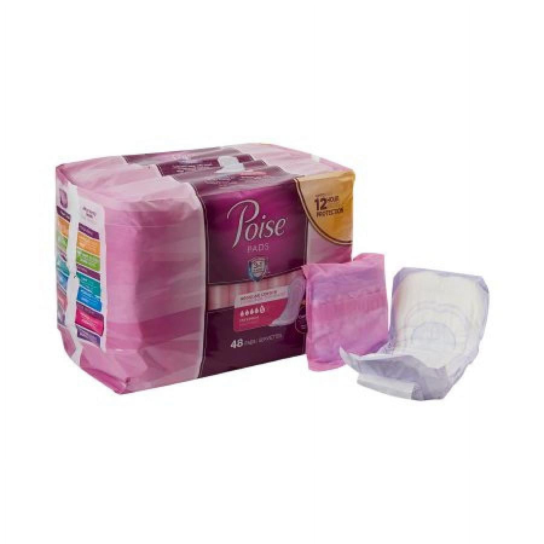 Poise Pads, Heavy Absorbency, One Size Fits Most (12.9 Inch Length), 96 ...