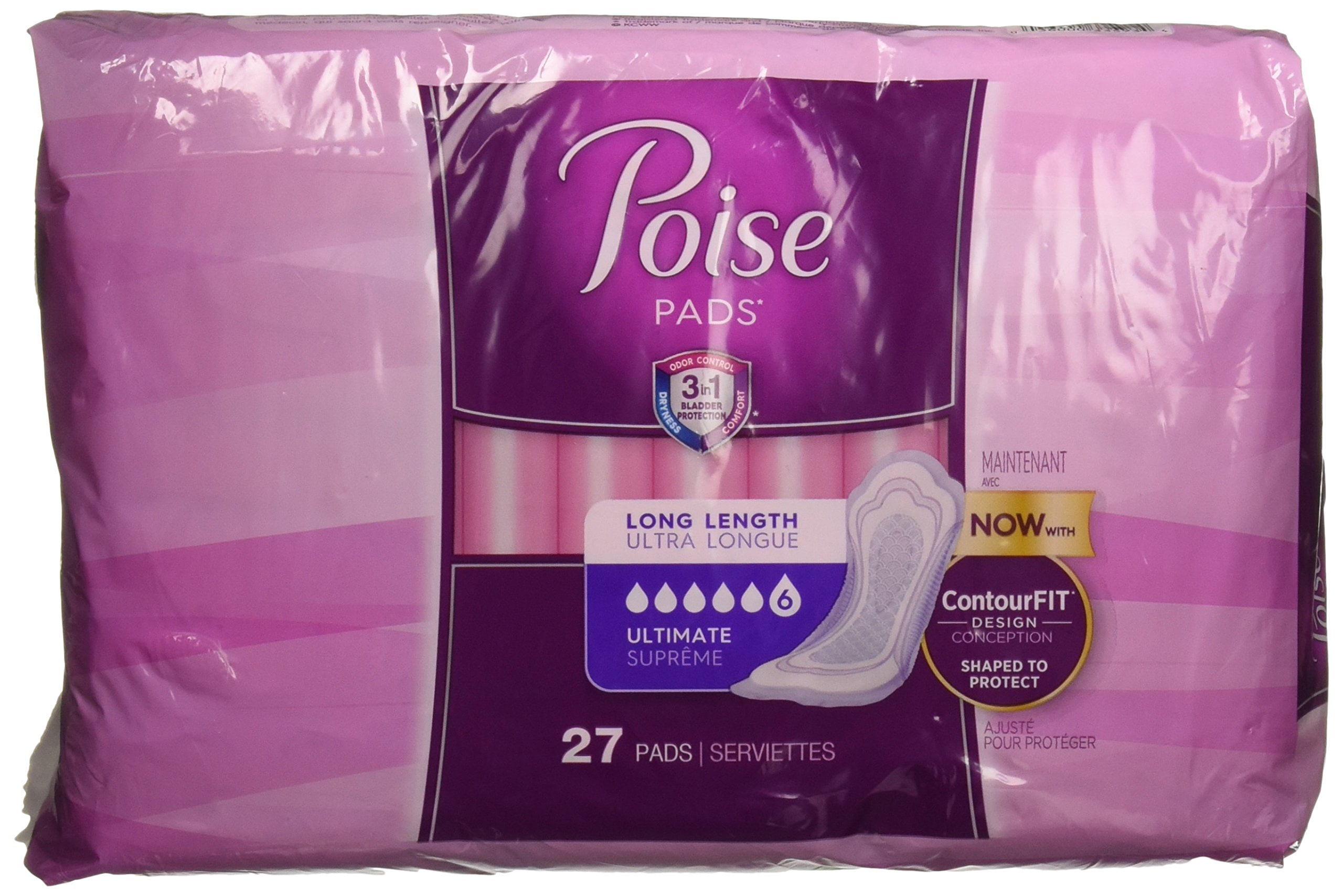 Poise Ultimate Long Pads,27 Count (Pack of 1) - Walmart.com
