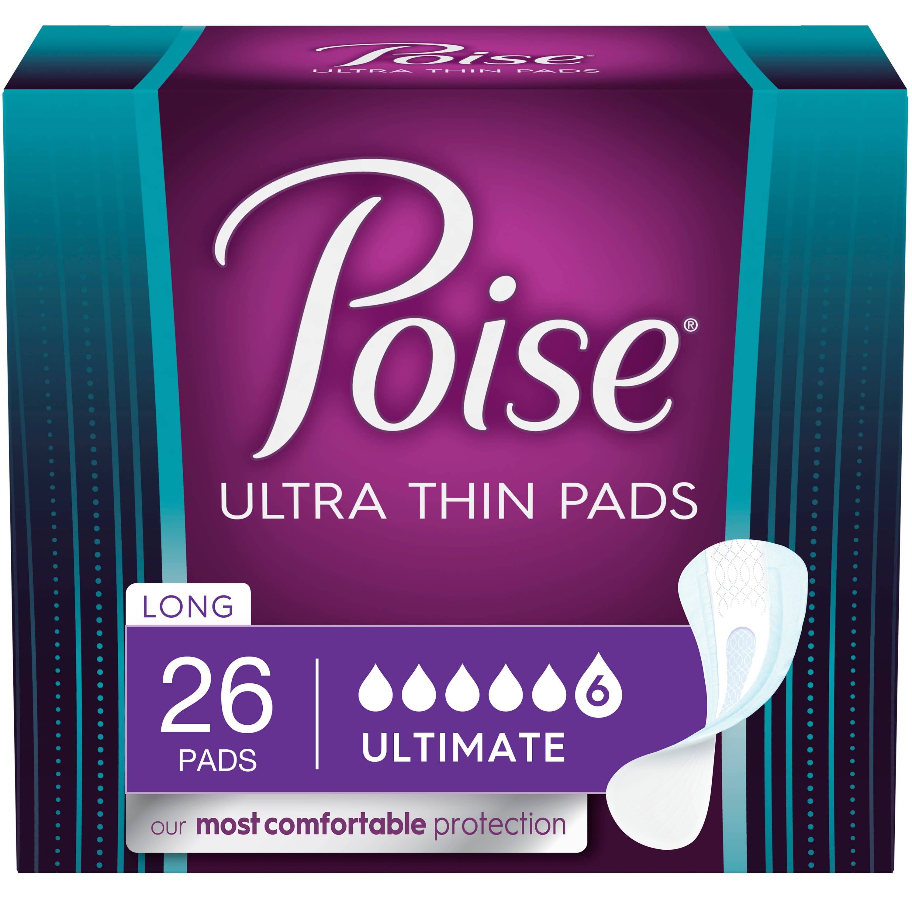 Poise Ultra Thin Postpartum Incontinence/Bladder Control Pads, Ultimate ...