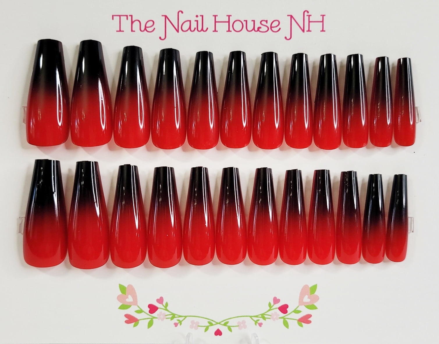 Poison Apple Ombre Long Glossy Coffin Press-On Nails By The Nail House ...