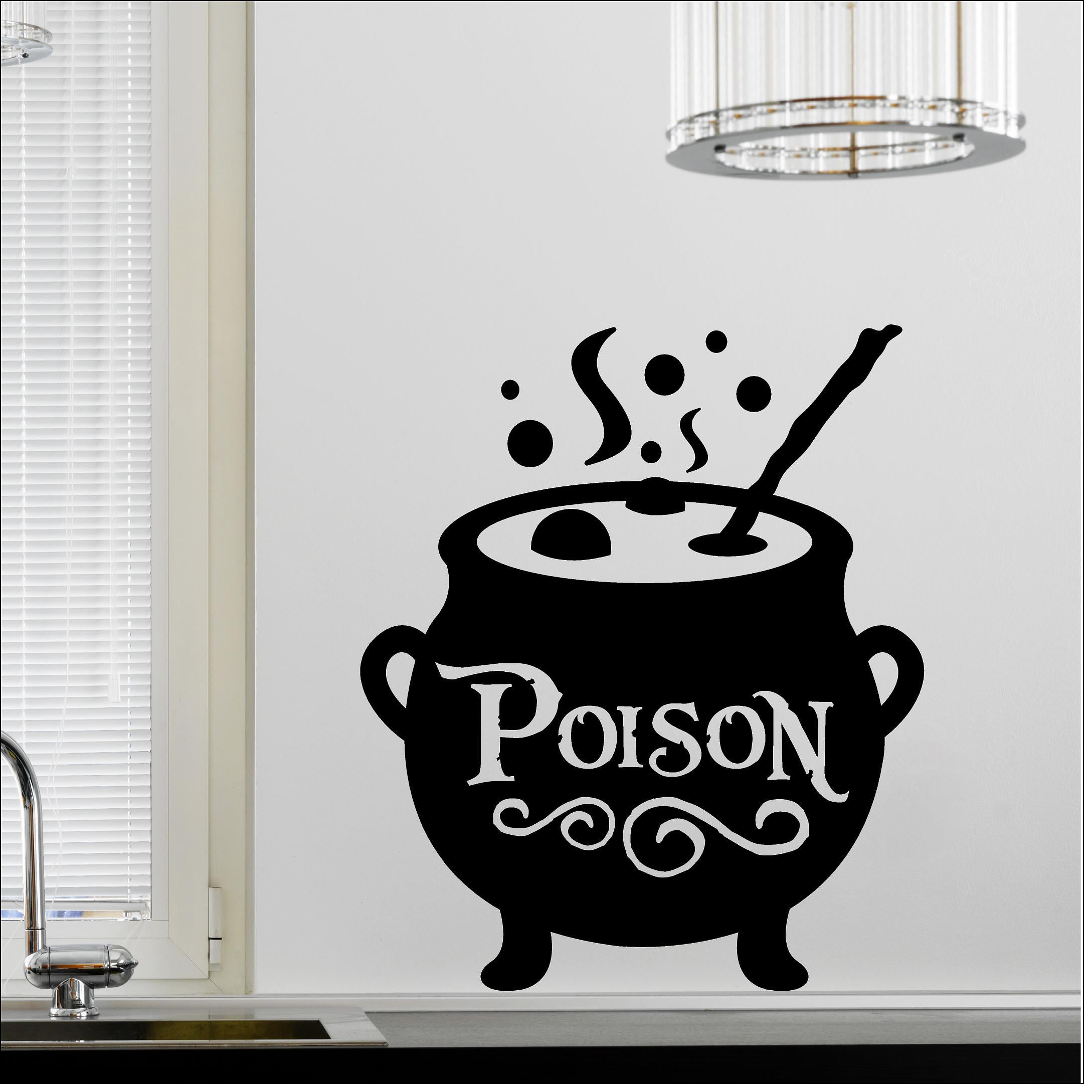 Poison Cauldron Halloween spooky witch Decals and Decor Vinyl Lettering ...