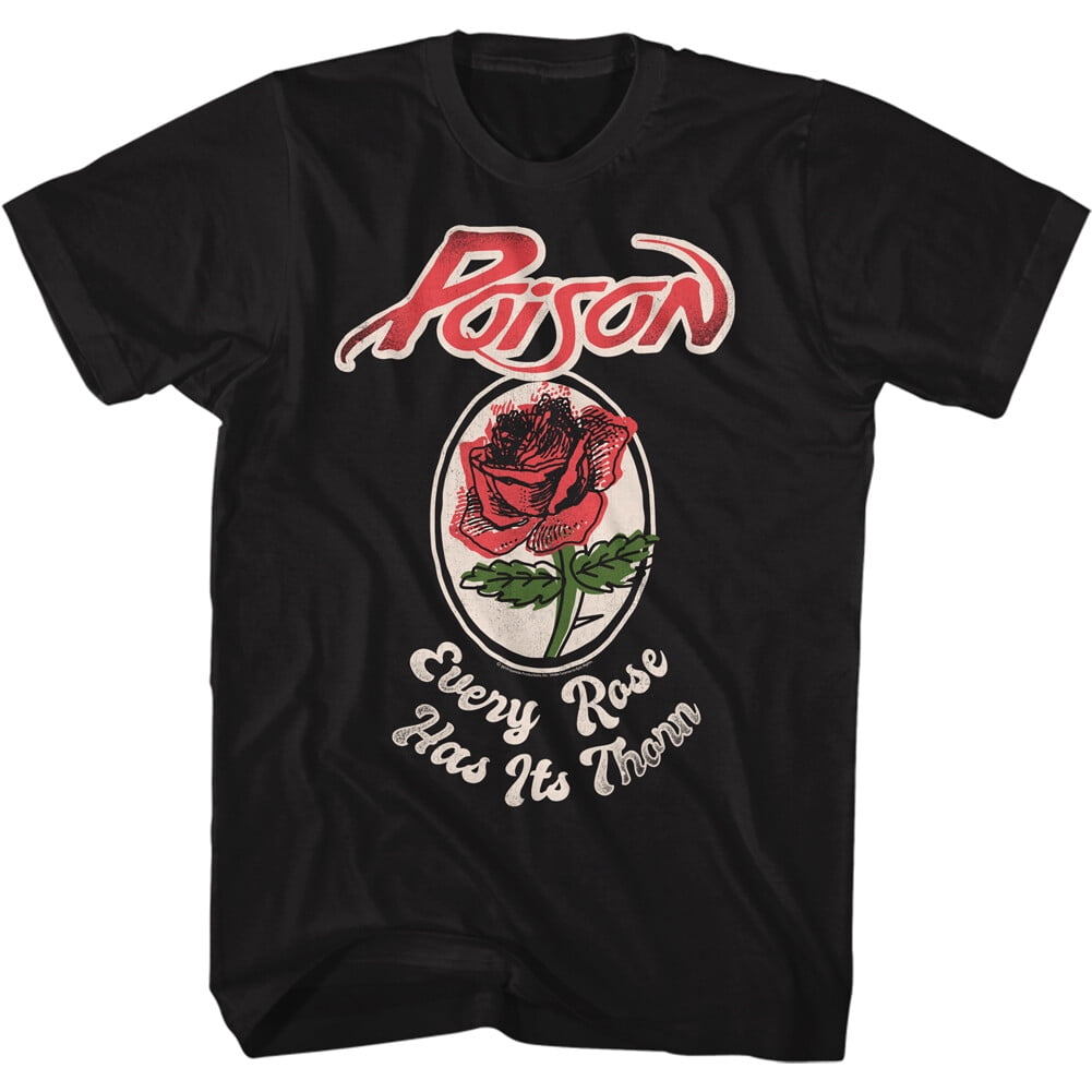 Poison Every Rose Has Its Thorn Men's T Shirt 80's Rock Music Band ...