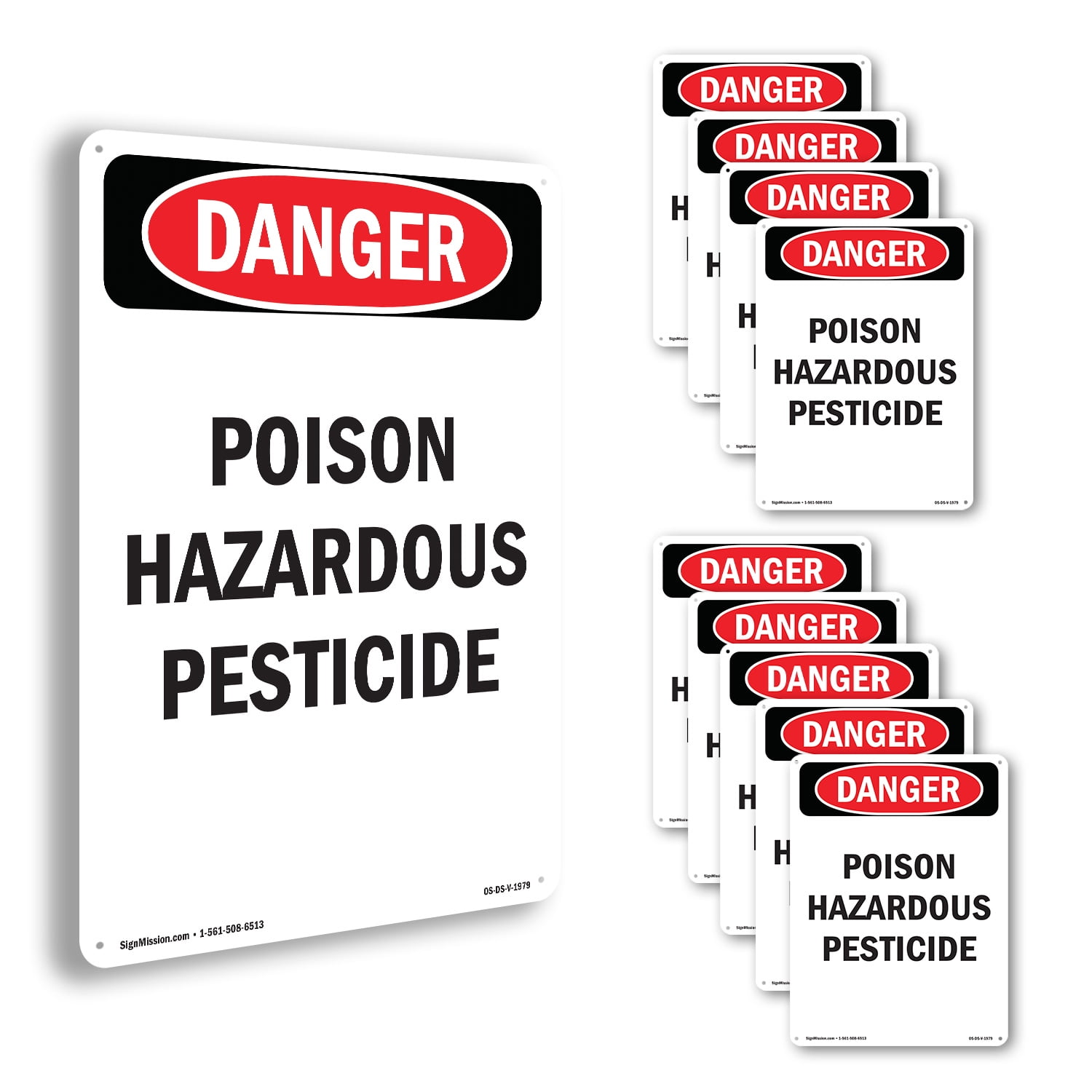 Poison Hazardous Pesticide OSHA Danger Aluminum Sign 10 Inch x 7 Inch ...