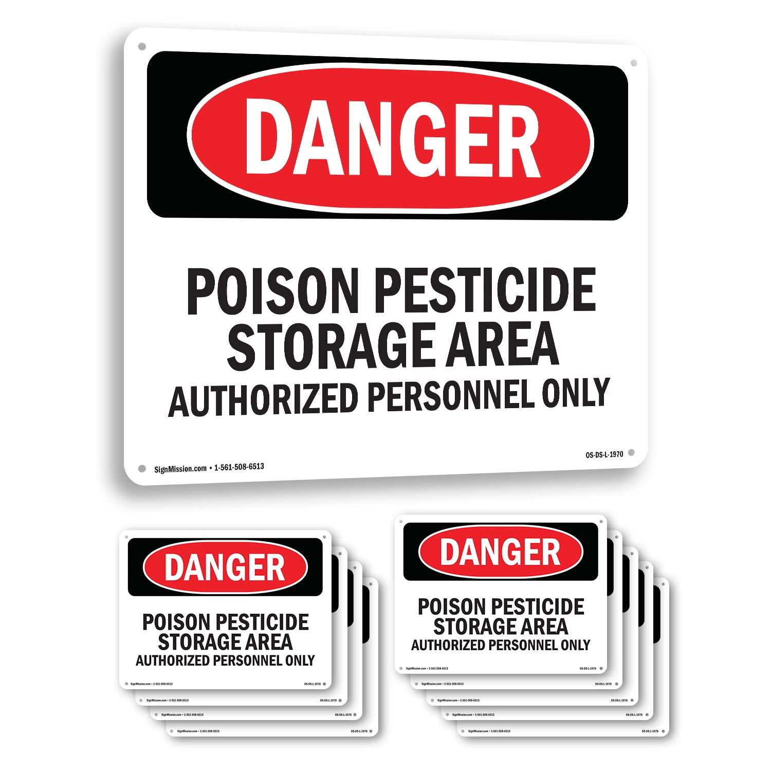 Poison Pesticide Storage Area OSHA Danger Aluminum Sign 24 Inch x 18 ...