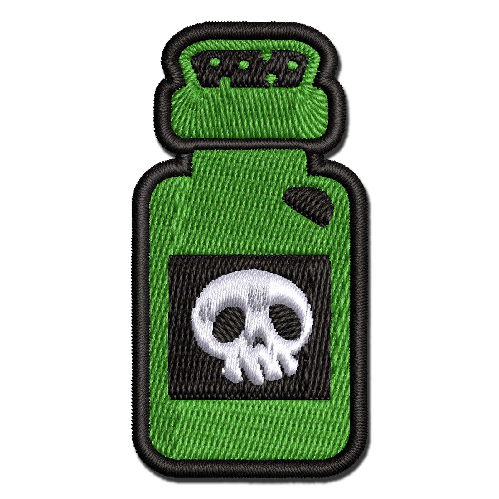 Poison Potion Bottle Applique Multi-Color Embroidered Iron-On Patch - 2 ...