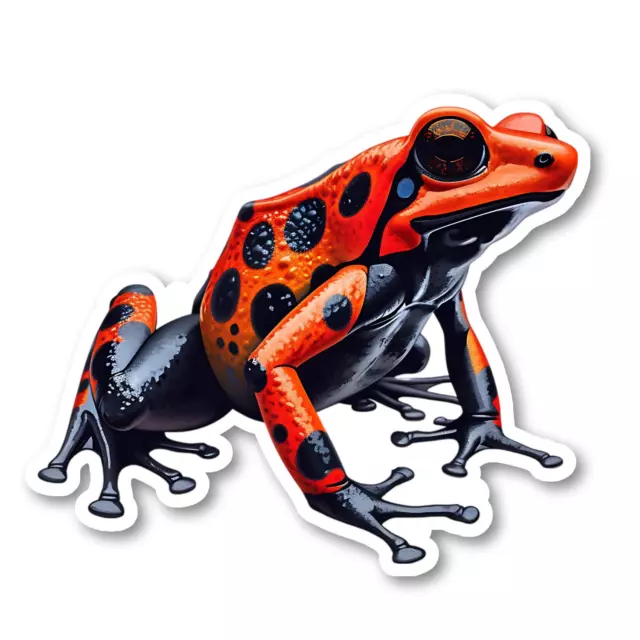 Poison Red Dart Frog Sticker, Water Resistant, Laptop, Water ...