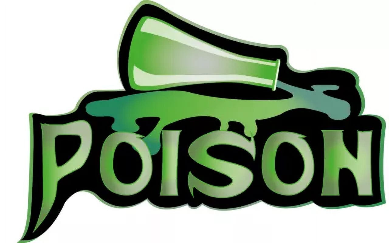 Poison Sticker Logo Rock Band Phone Decal Water Bottle Stickers Car ...