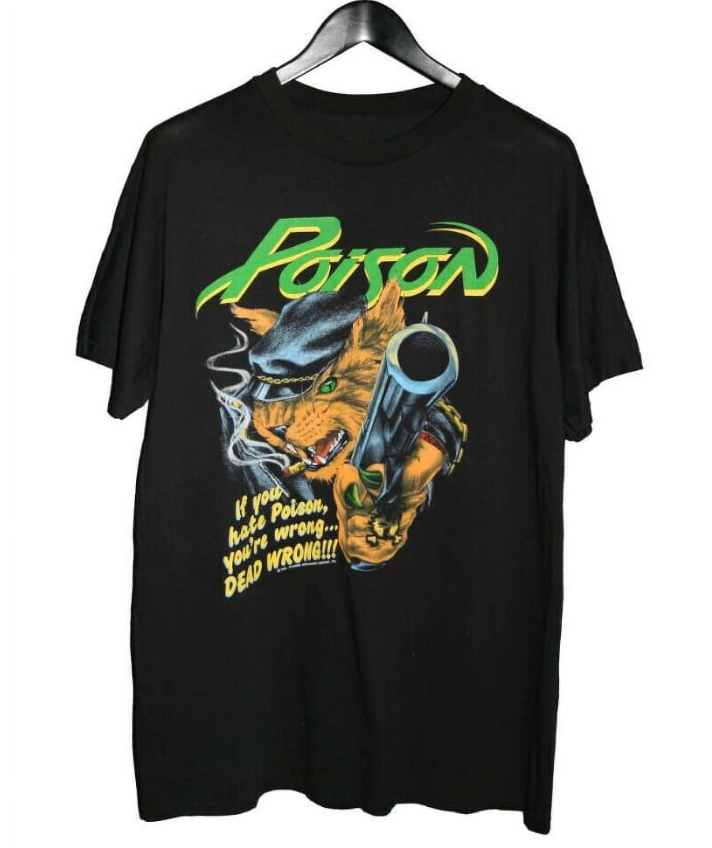 Poison T-Shirt 80s Heavy Rock Band Concert Tour on Funny Vintage Gift ...