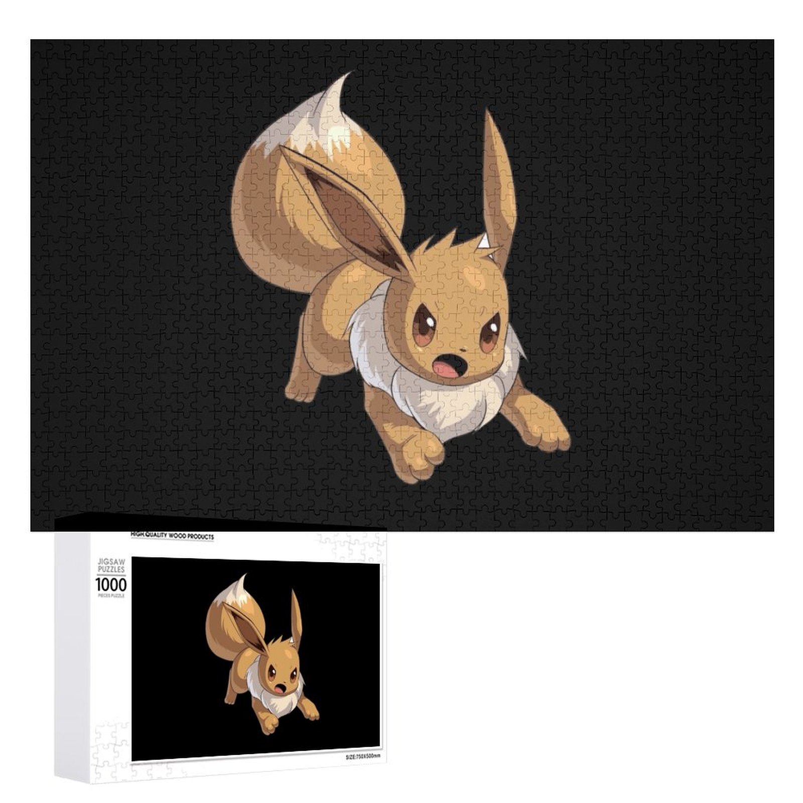 Pok-emon Ee_vee Jigsaw Puzzles 1000 Pieces Cartoons Puzzle Cartoon Painting Challenging Puzzles ...