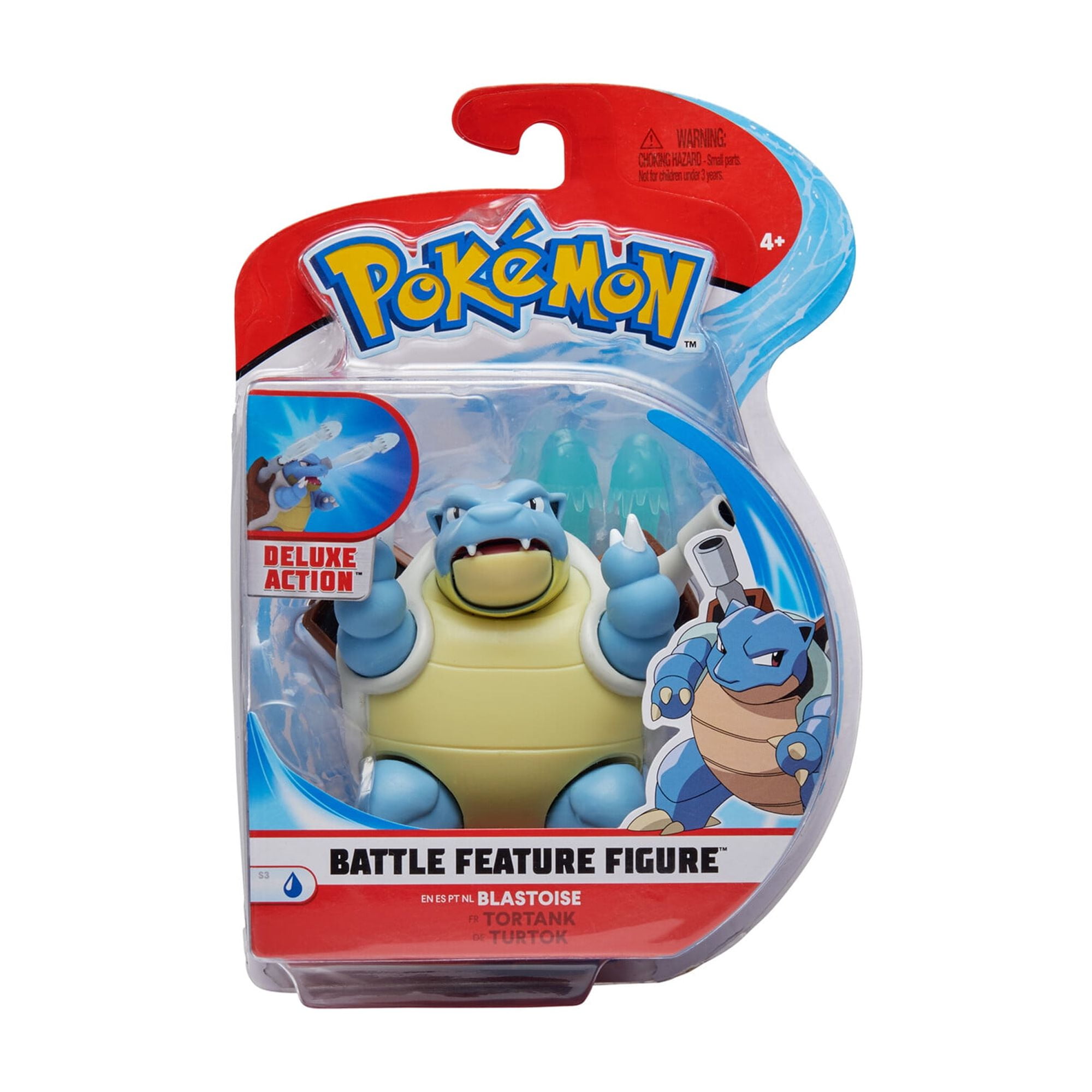 Pokémon Toys - Blastoise 4.5 inch Action Feature Battle Figure with ...