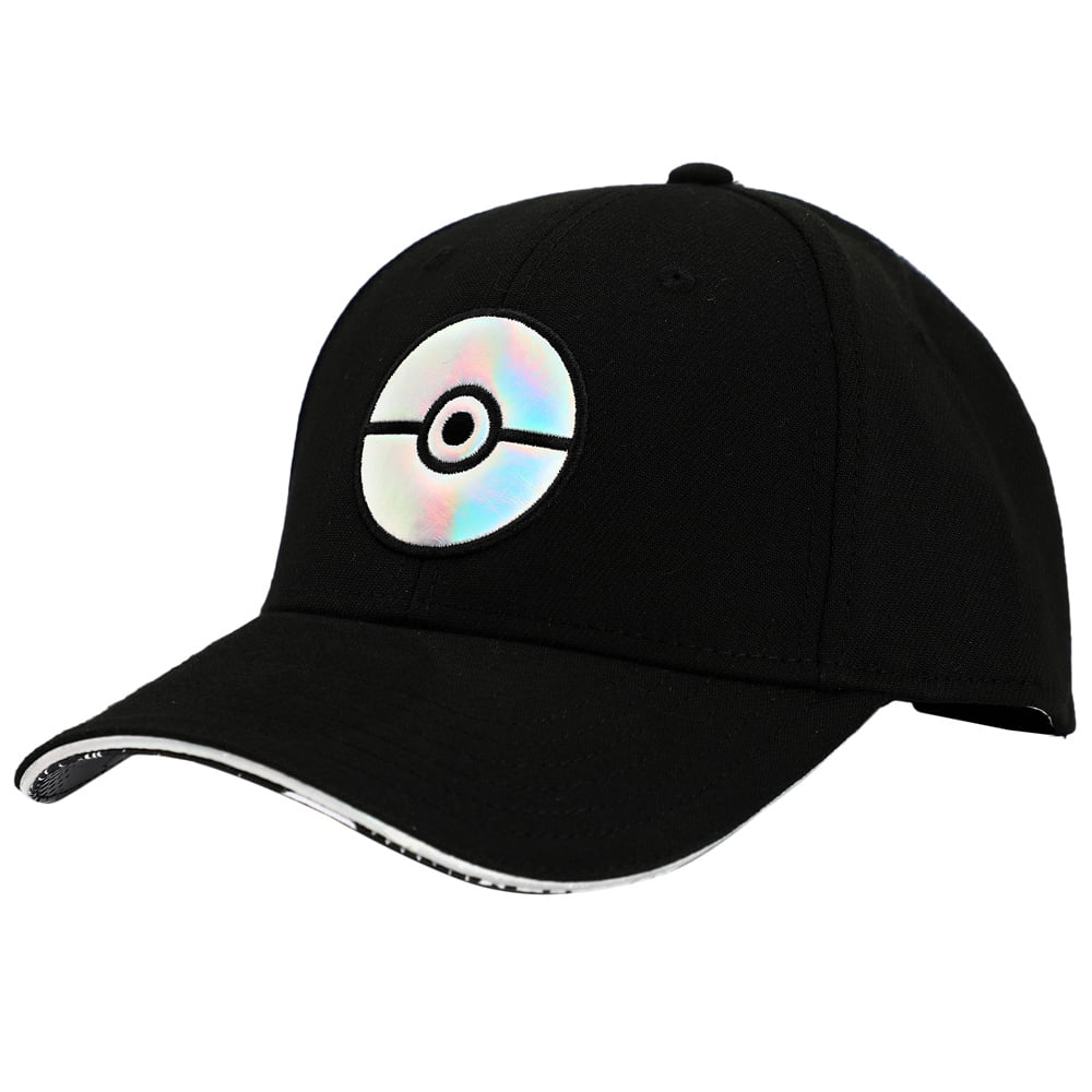 Pokemon Holographic Pokeball Men's Elie Flex Black Baseball Cap ...