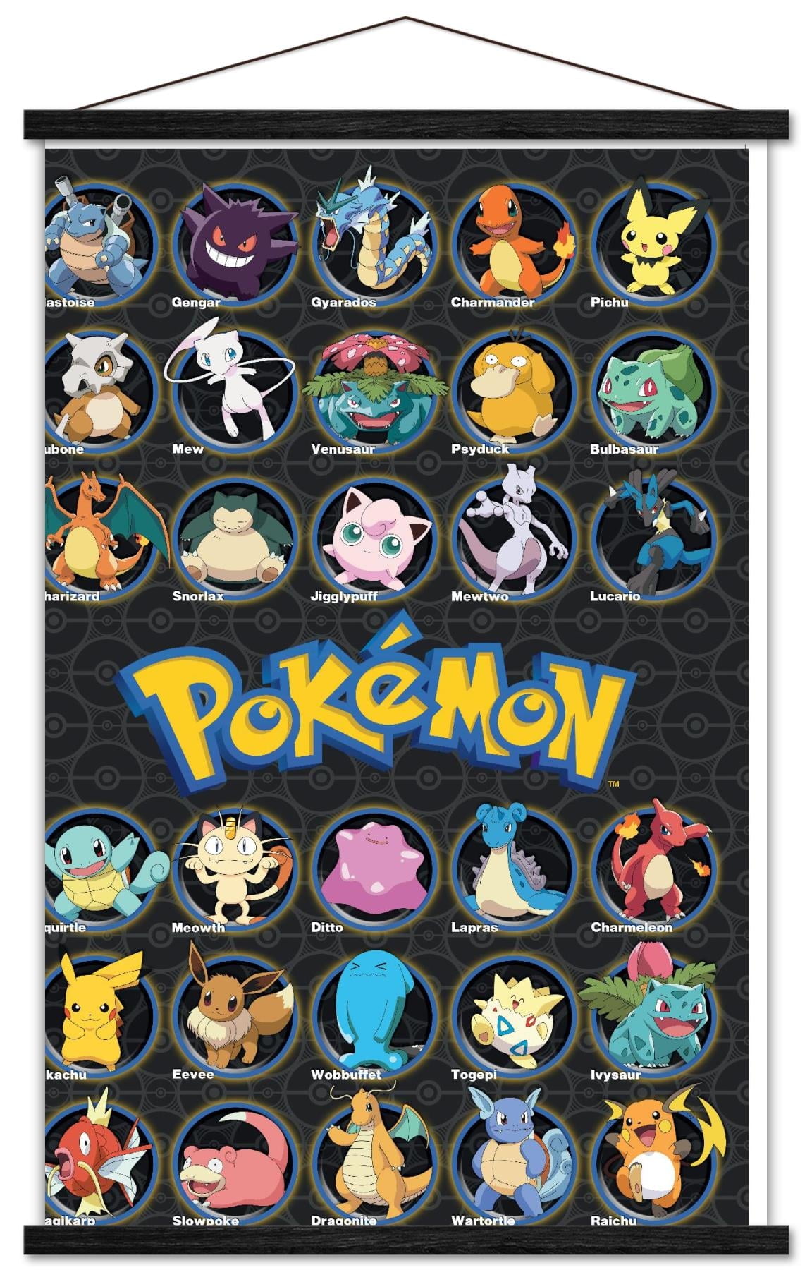 Trends International Pokémon Art Decor Print for Kids Room, All Time ...