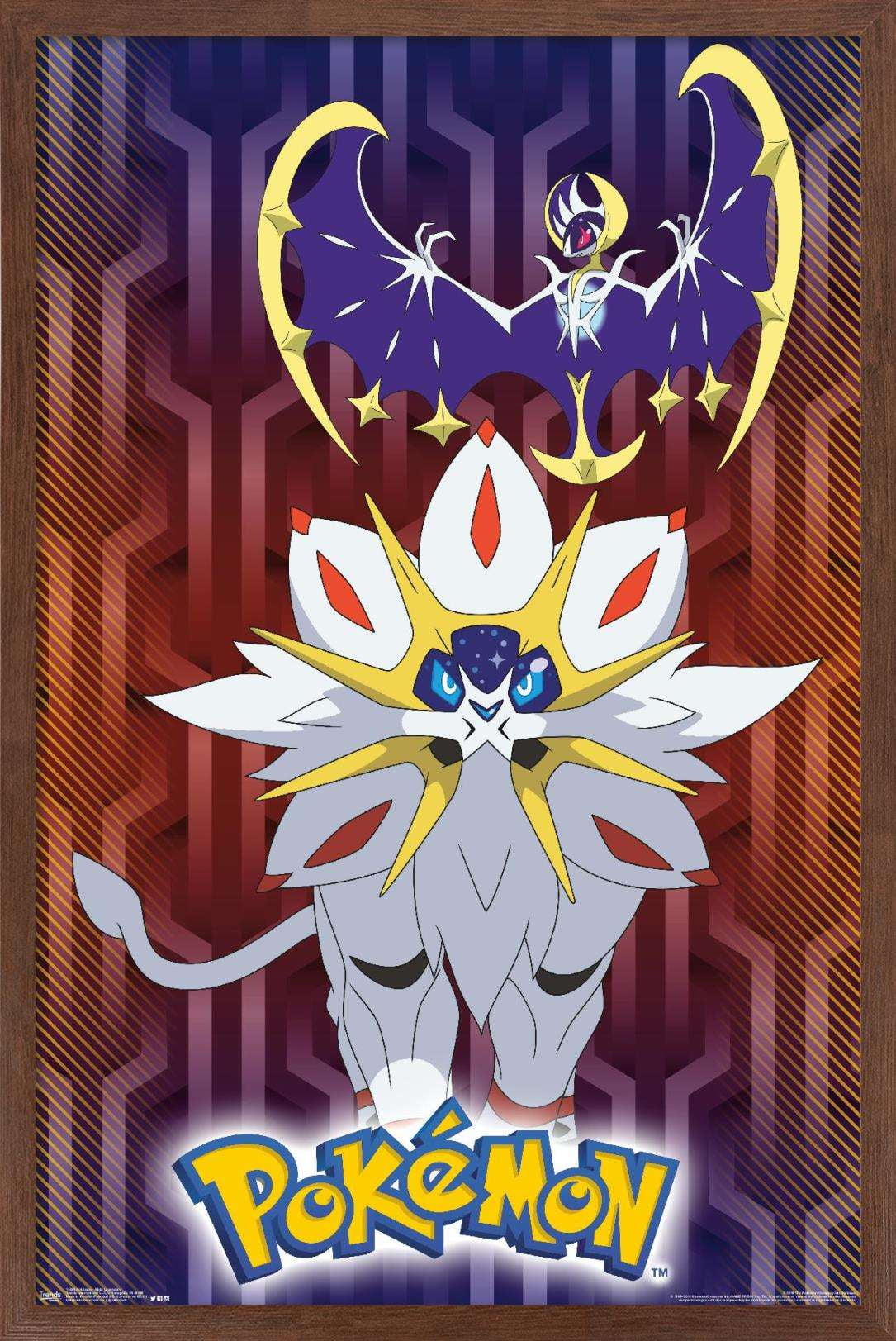 Pokémon - Alola Legendary Wall Poster, 14.725" x 22.375", Framed ...
