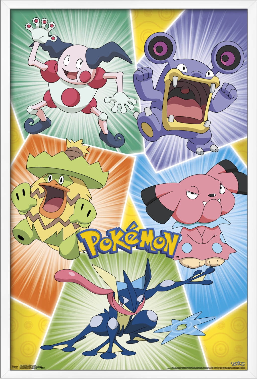 Pokémon - Animation Group Wall Poster, 22.375" x 34", Framed - Walmart.com