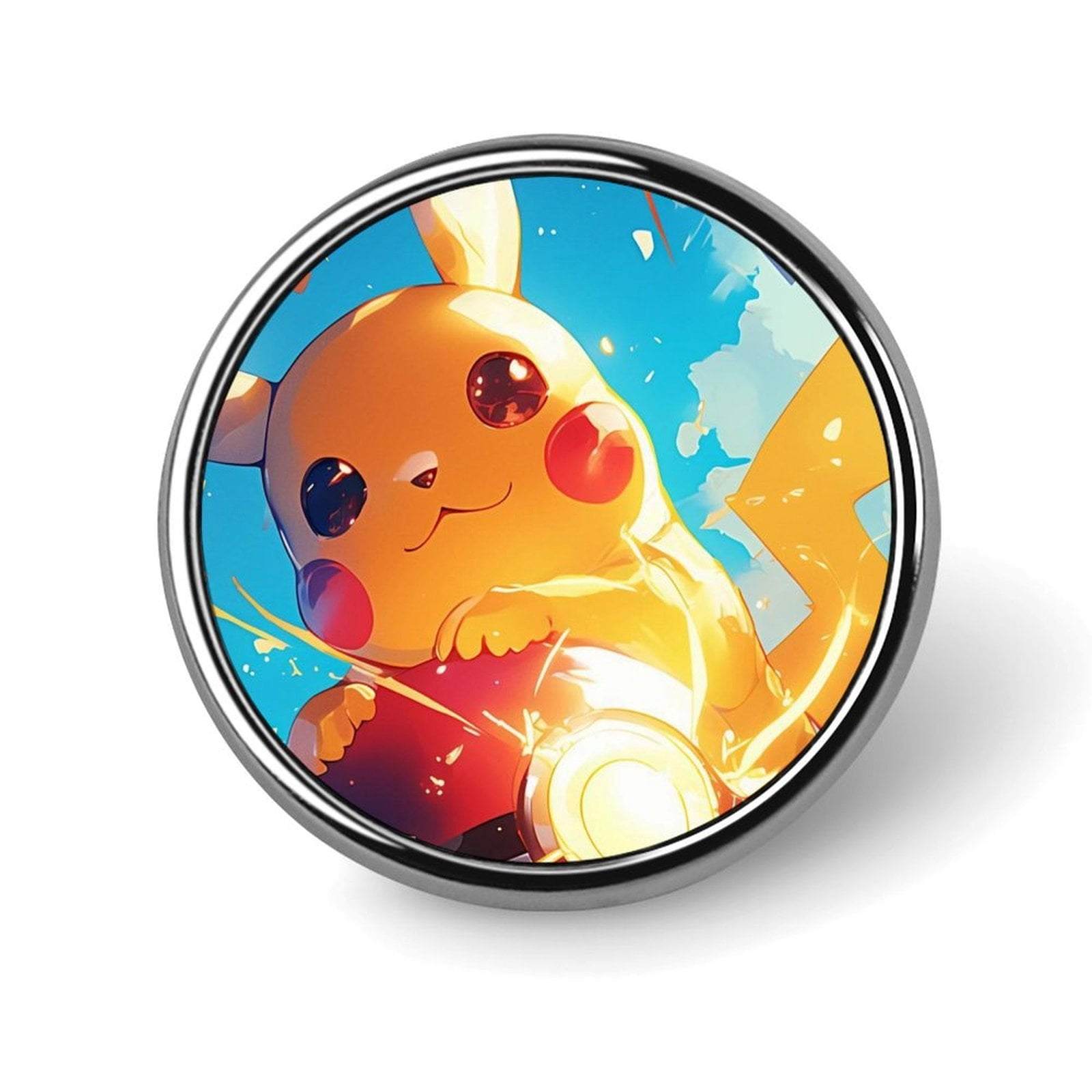 Pokémon Ball DIY Round Badge Aluminum Alloy Badges Fashionable Lapel ...