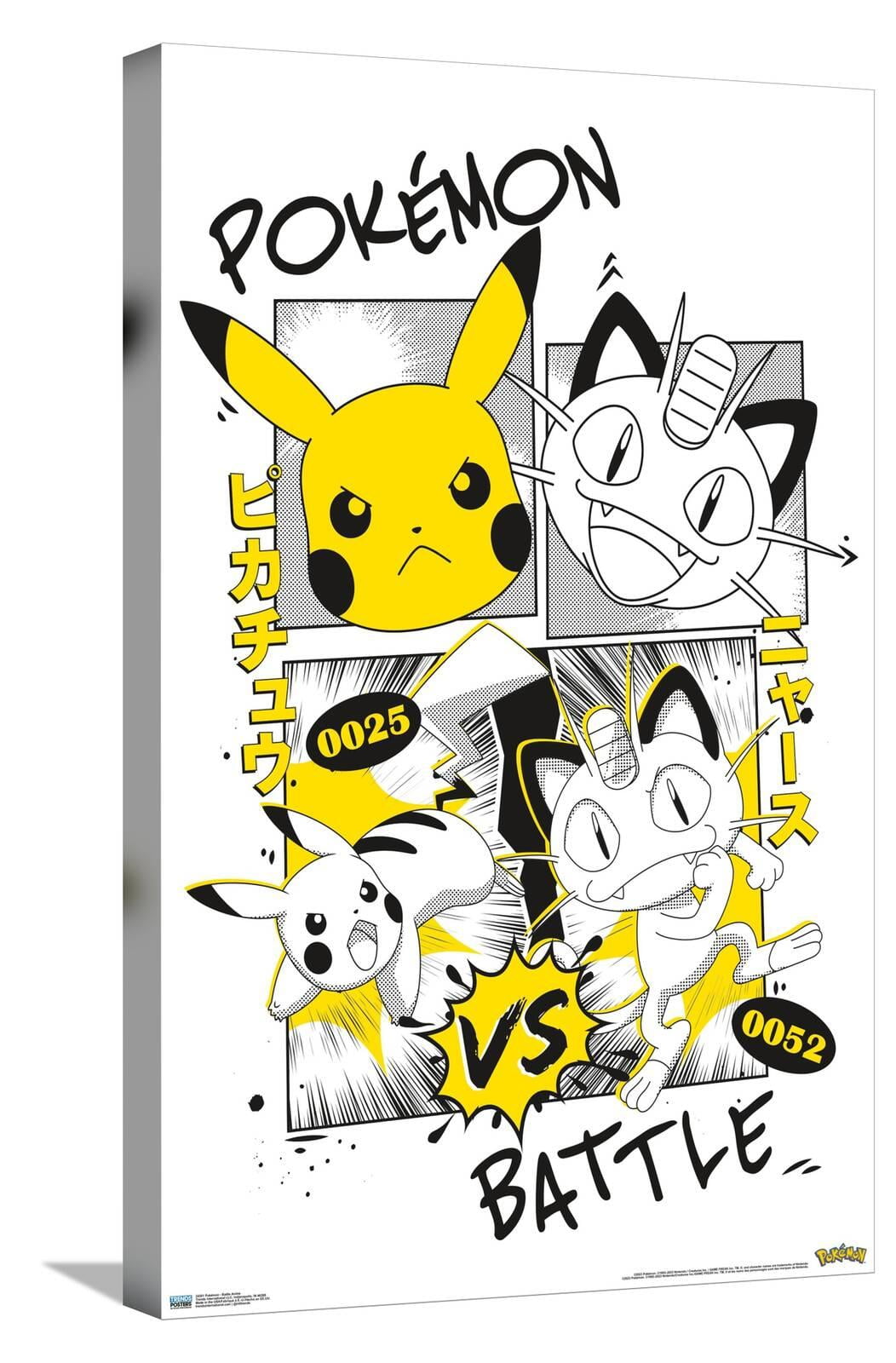 Pokémon - Battle Anime Canvas Wall Poster, 14.725" x 22.375" - Walmart.com