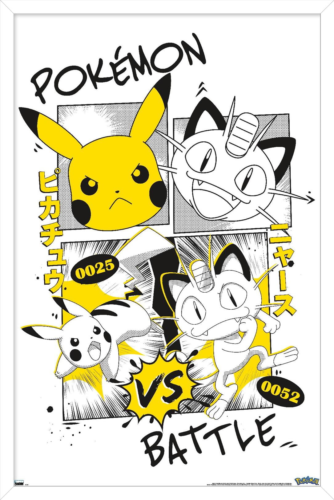 Pokémon - Battle Anime Wall Poster, 22.375" x 34" Framed - Walmart.com
