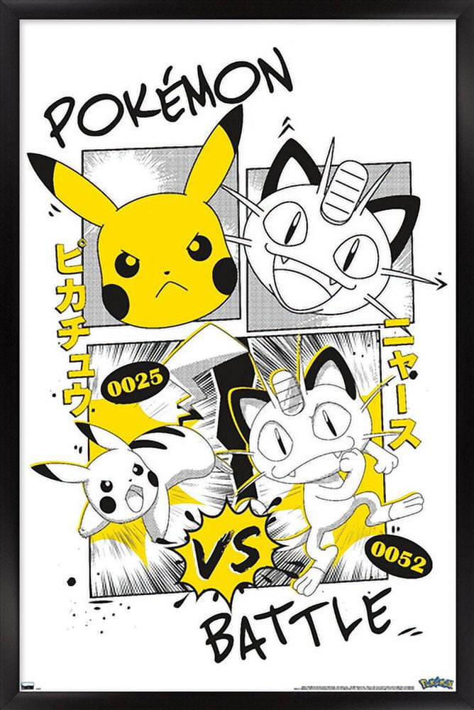 Pokémon - Battle Anime Wall Poster, 22.375" x 34" Framed - Walmart.com