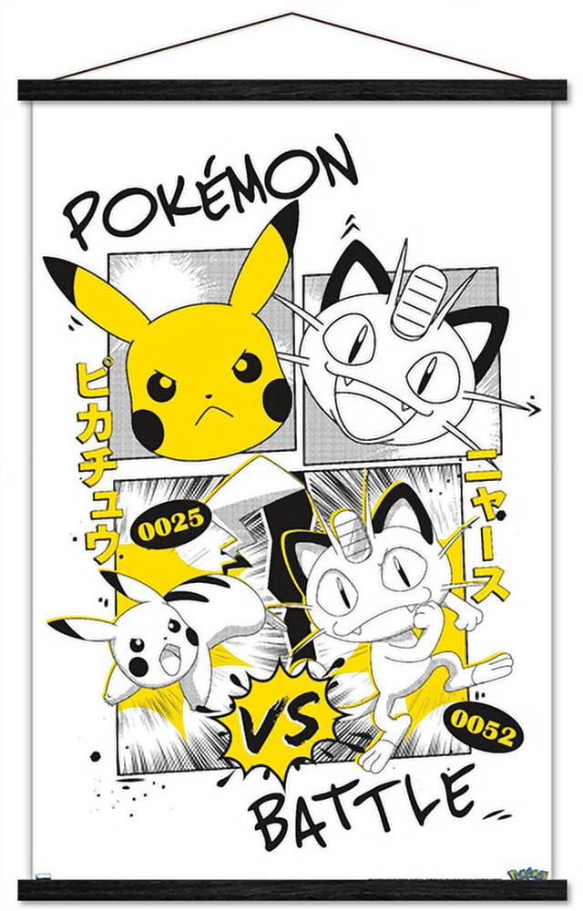Pokémon - Battle Anime Wall Poster with Magnetic Frame, 22.375" x 34 ...