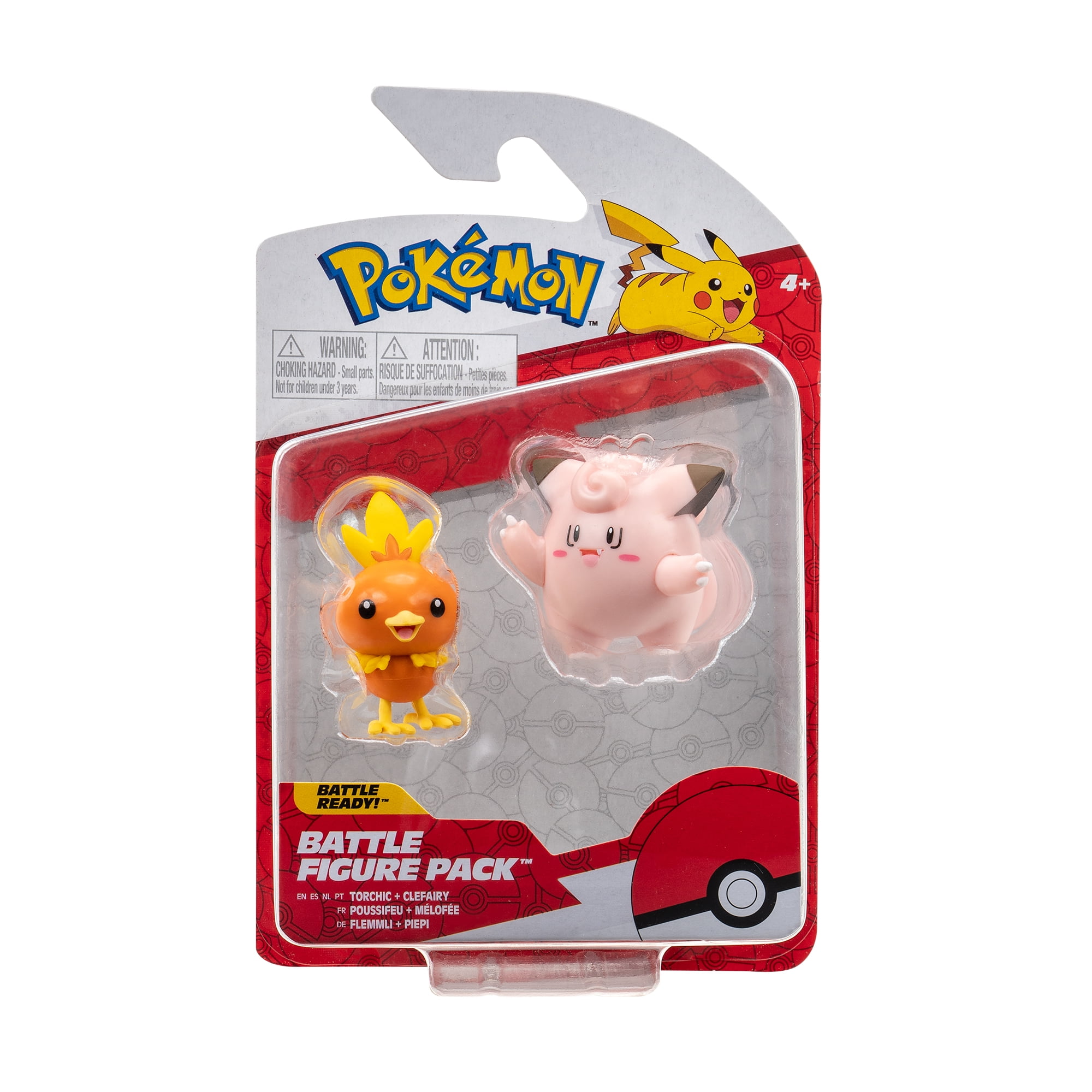 Pokémon Battle Figure 2 Pack - Features 2 inch Torchic and Clefairy ...