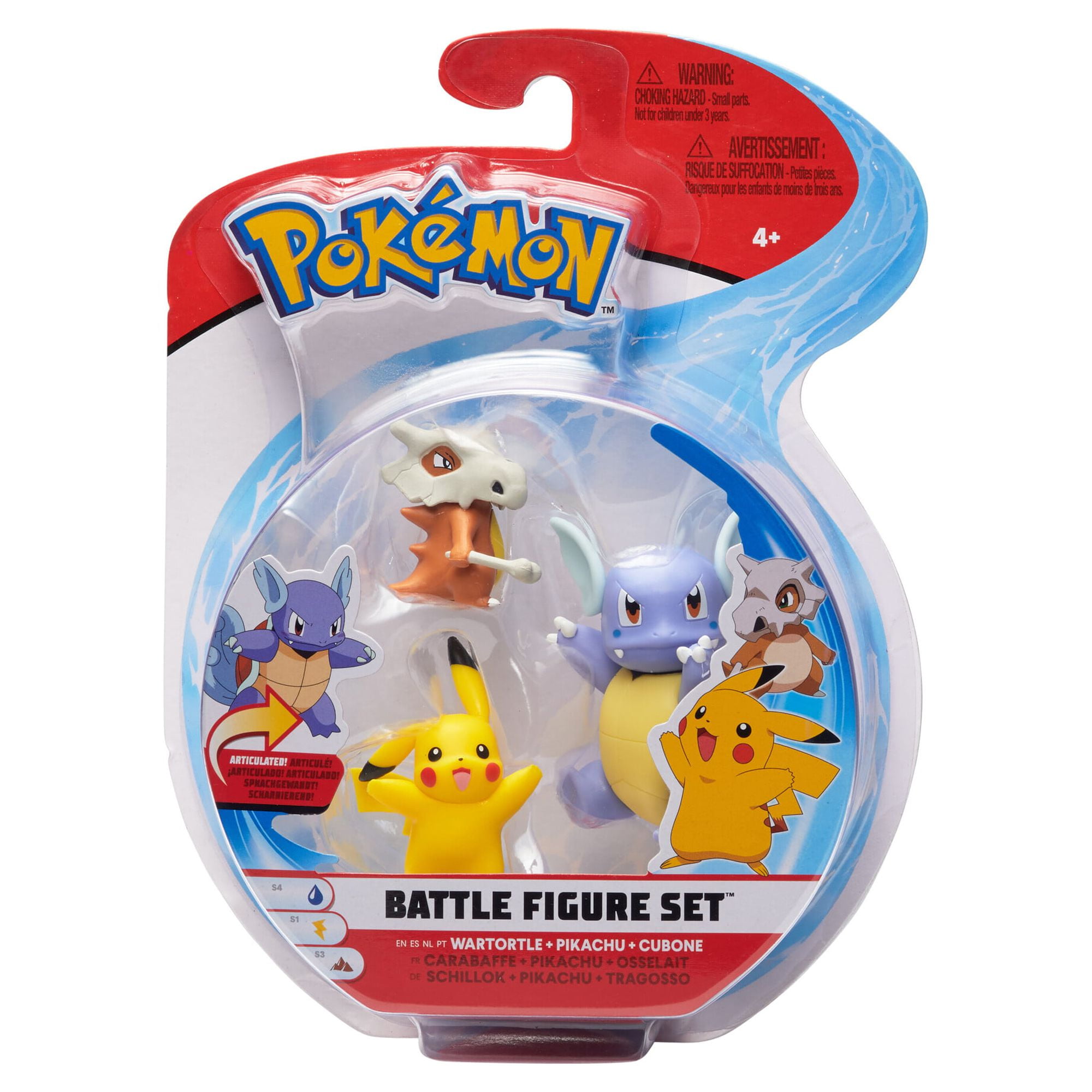 Pokémon Battle Figure 3 Pack - Two Assorted 2 inch and One Assorted 3 ...