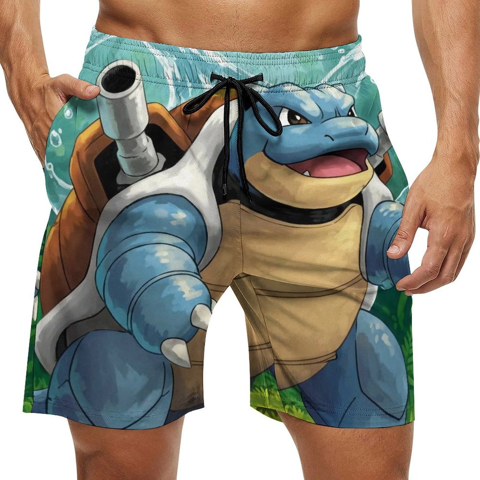 Pokémon Blastoise Mens Swim Trunks with Compression Liner Quick Dry ...