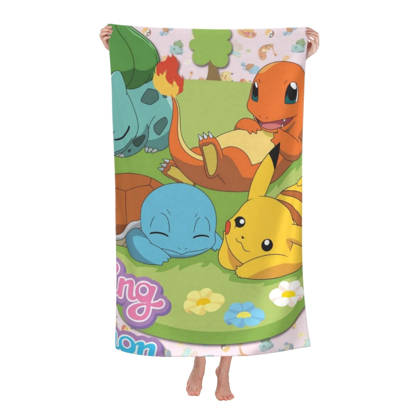 Pokémon- Blooming Pokemon Bath Towels,Pokémon- Blooming Pokemon Beach ...