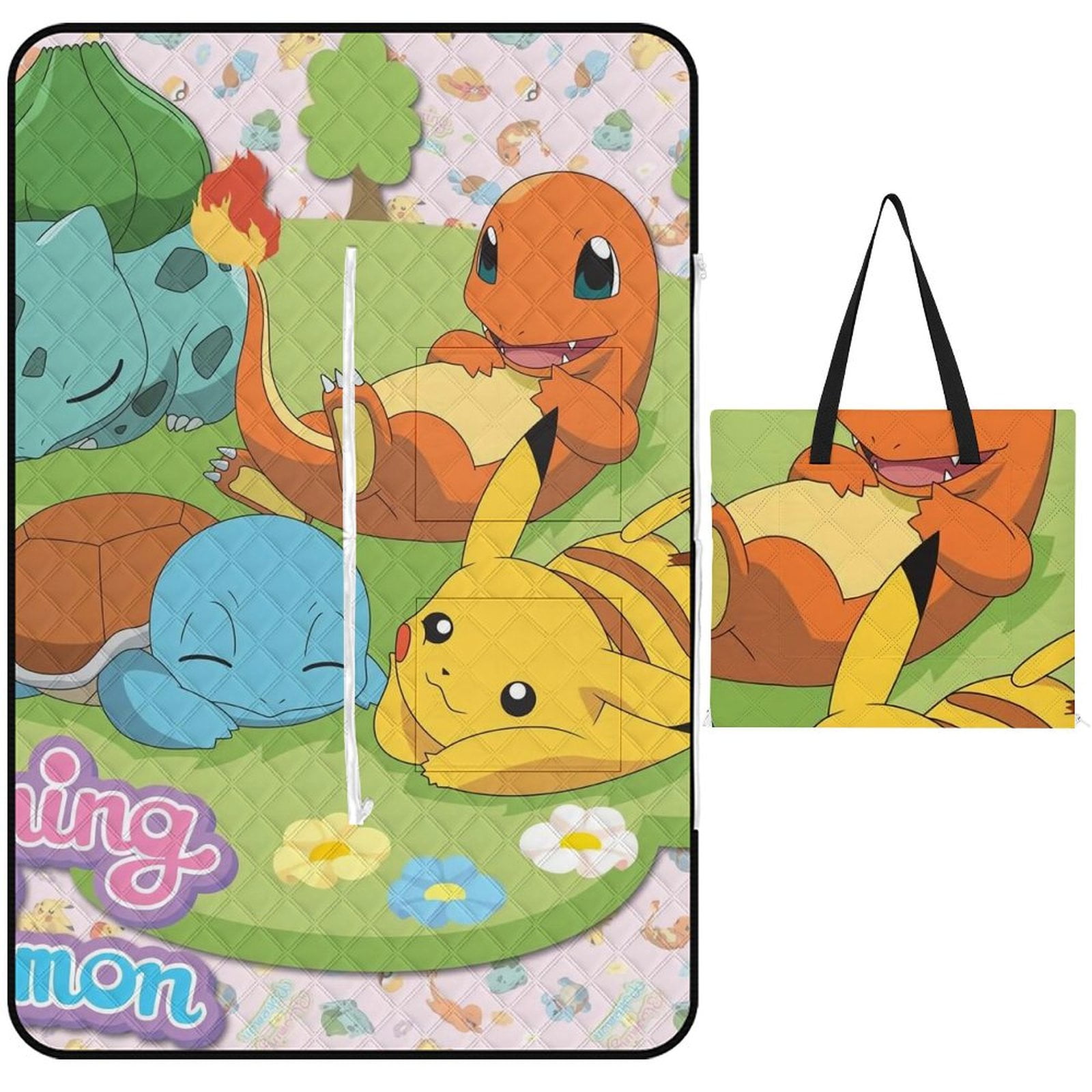 Pokémon - Blooming Pokemon Extra Large Picnic Blanket Waterproof,59"x ...