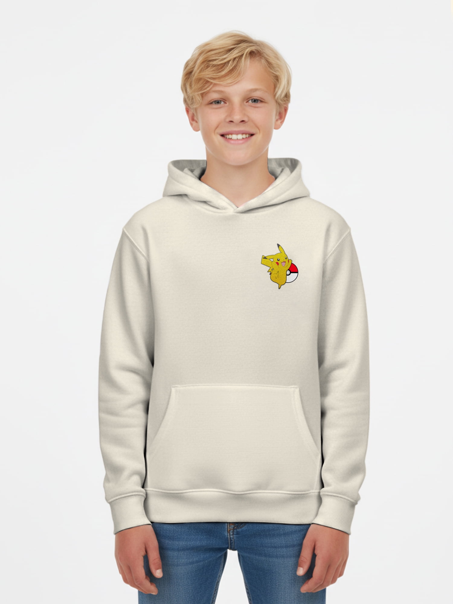 Pokémon, Boys' & Big Boys' Graphic Hoodie, Pika Pika Pokeball, Sizes 4 ...