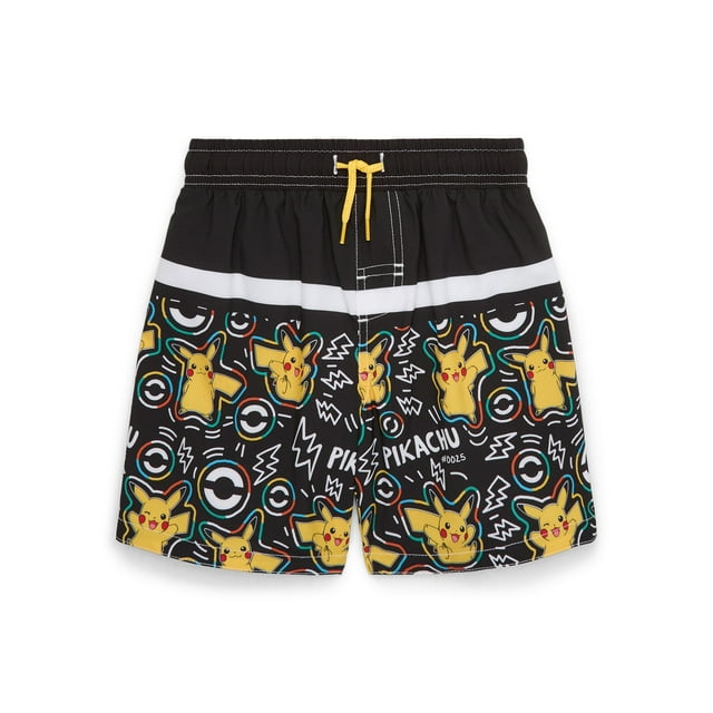 Pokémon Boys Pikachu Swim Trunks with UPF50+, Sizes 4-16 - Walmart.com