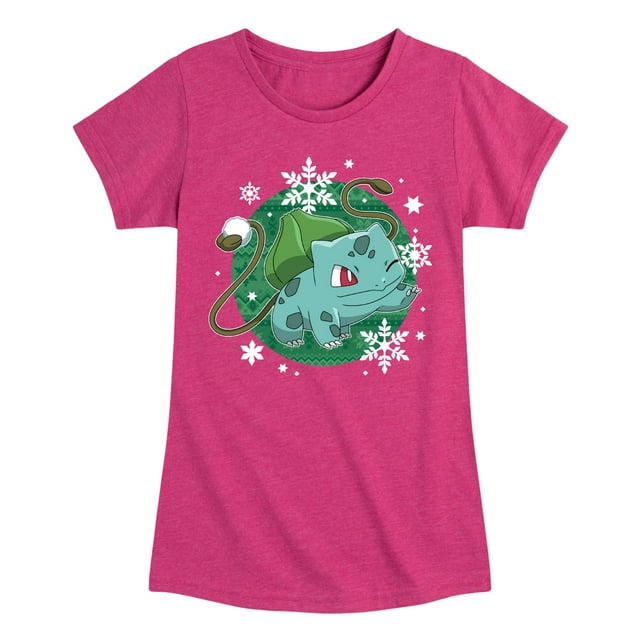 Pokémon - Bulba Pattern - Youth Girls Short Sleeve Graphic T-Shirt ...