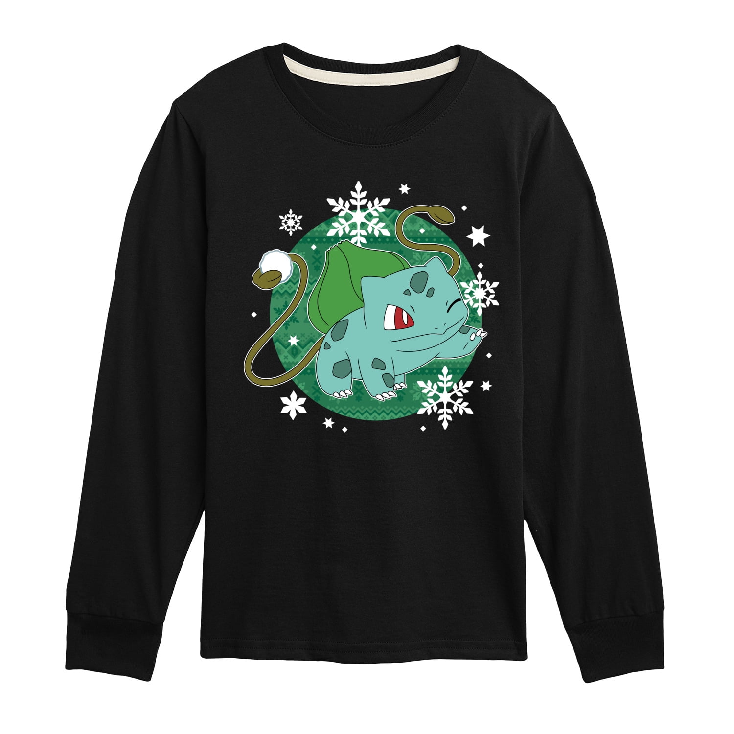 Pokémon - Bulba Pattern - Youth Long Sleeve Graphic T-Shirt - Walmart.com