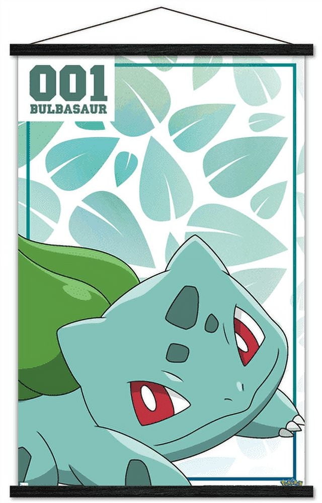 Pokémon - Bulbasaur 001 Wall Poster with Magnetic Frame, 22.375" x 34 ...