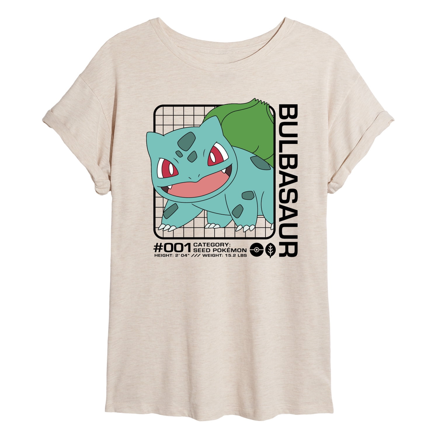 Pokémon - Bulbasaur Stats - Juniors Muscle T-Shirt - Walmart.com