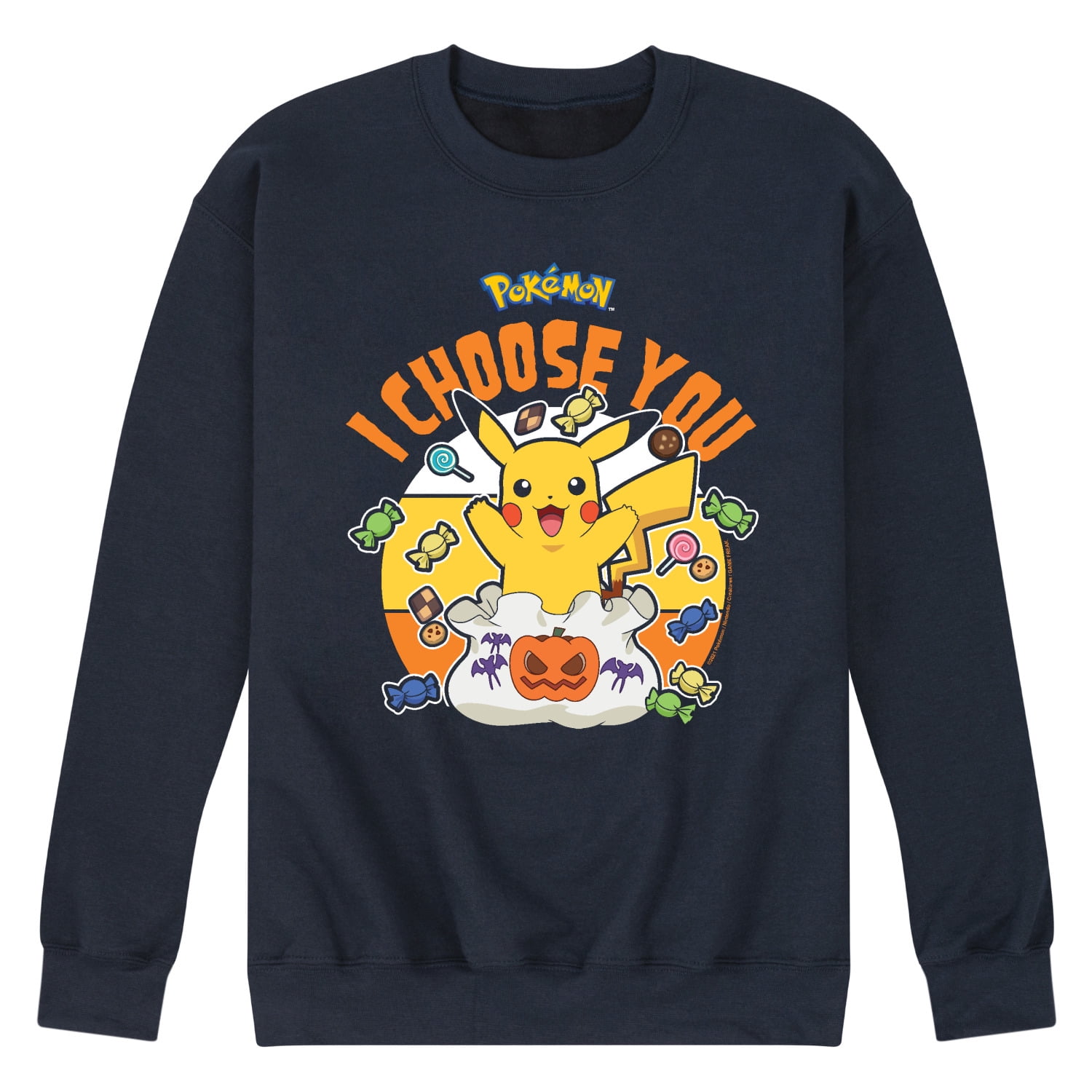 Pokémon - Candy I Choose You - Men's Crew Neck Fleece Pullover ...