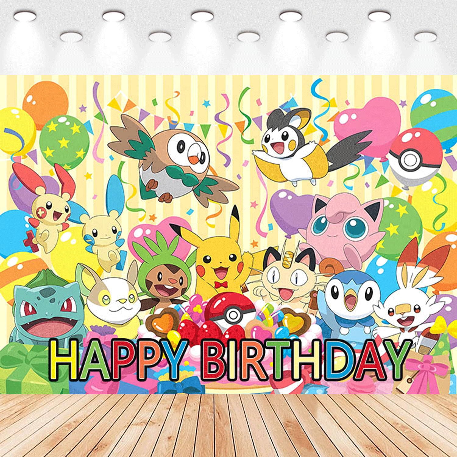 Pokémon Cartoon Birthday Party Decorations Supplies, Masks Party ...