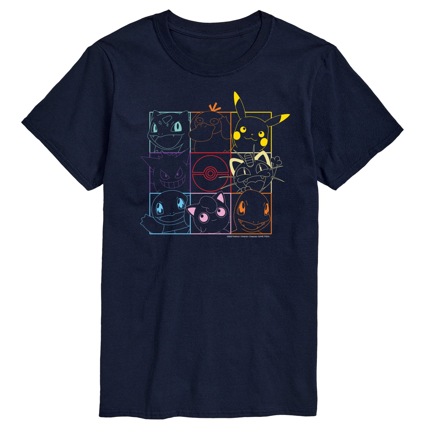 Pokémon - Character Grid - Men's Short Sleeve Graphic T-Shirt - Walmart.com