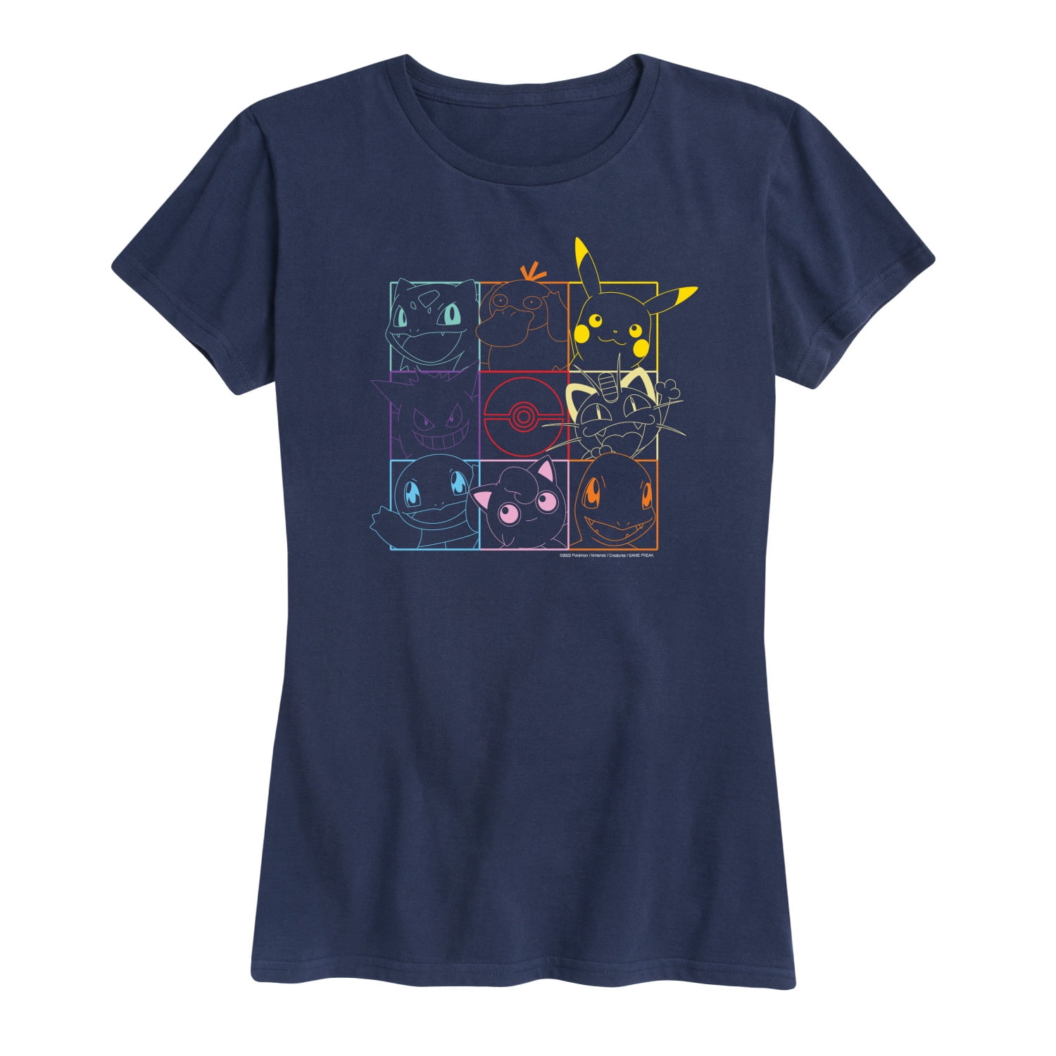 Pokémon - Character Grid - Women's Short Sleeve Graphic T-Shirt ...