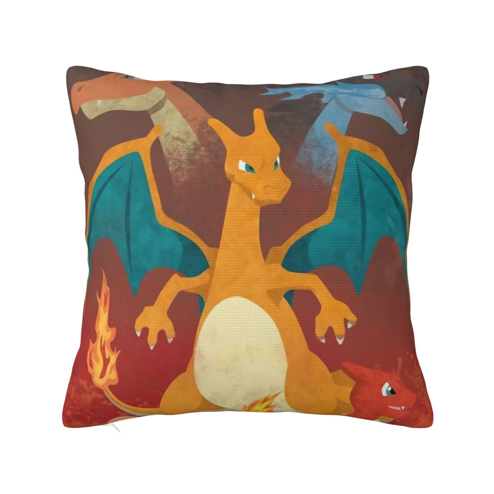 Pokémon - Charizard Fire Type Flames Generation Pillow Covers 16x16 ...